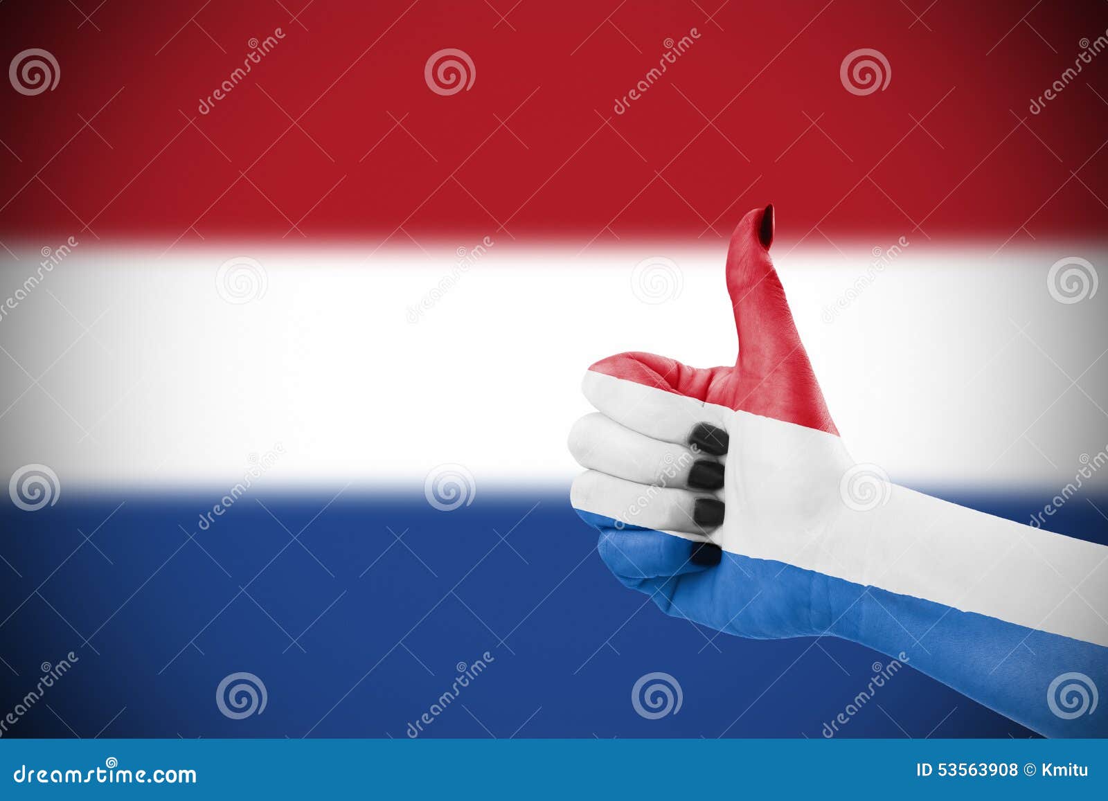 Flag of Netherlands stock photo. Image of hand, graphical - 53563908