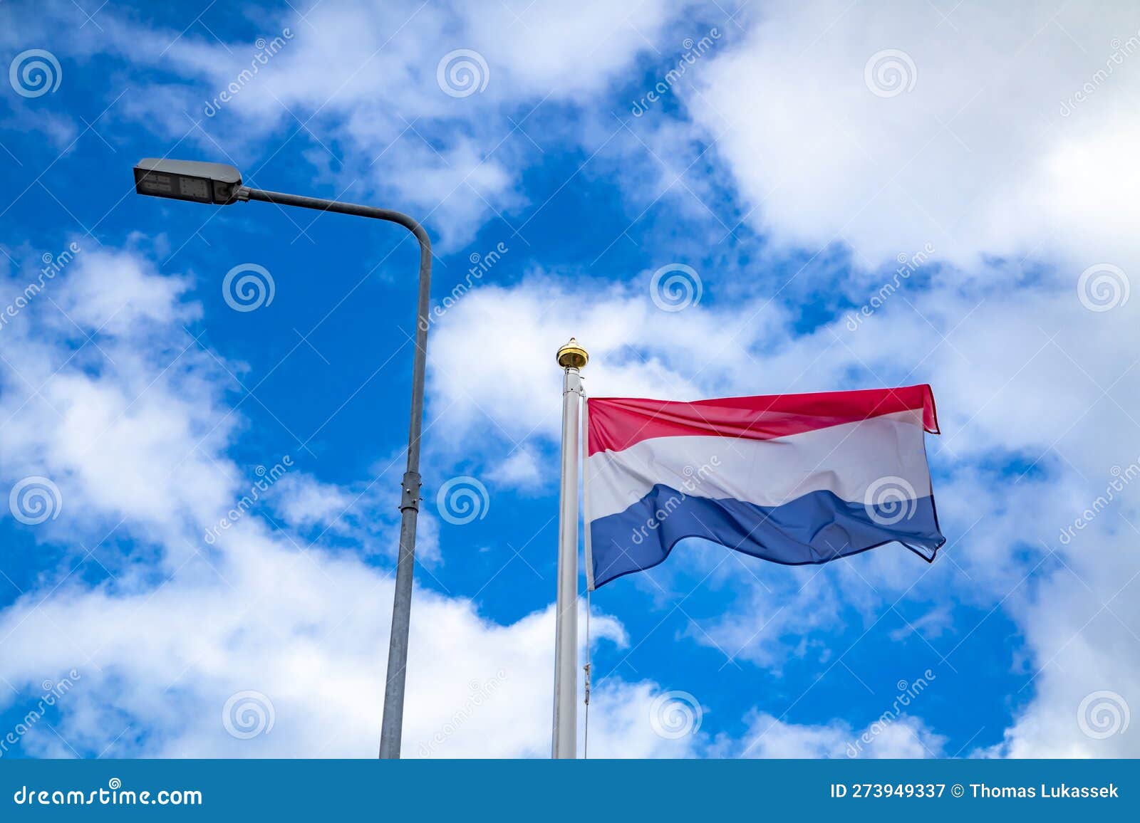 Flag of the Netherlands Waving in the Wind Stock Image - Image of ...