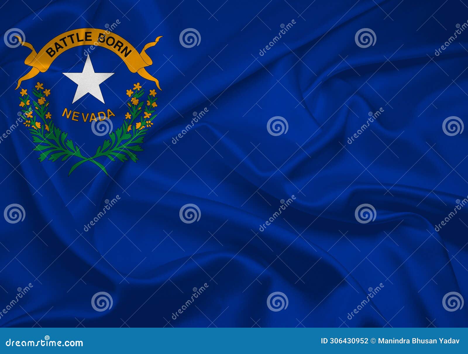 Flag of Nevada , Nevada Flag, USA State Nevada Flag Illustration, USA ...