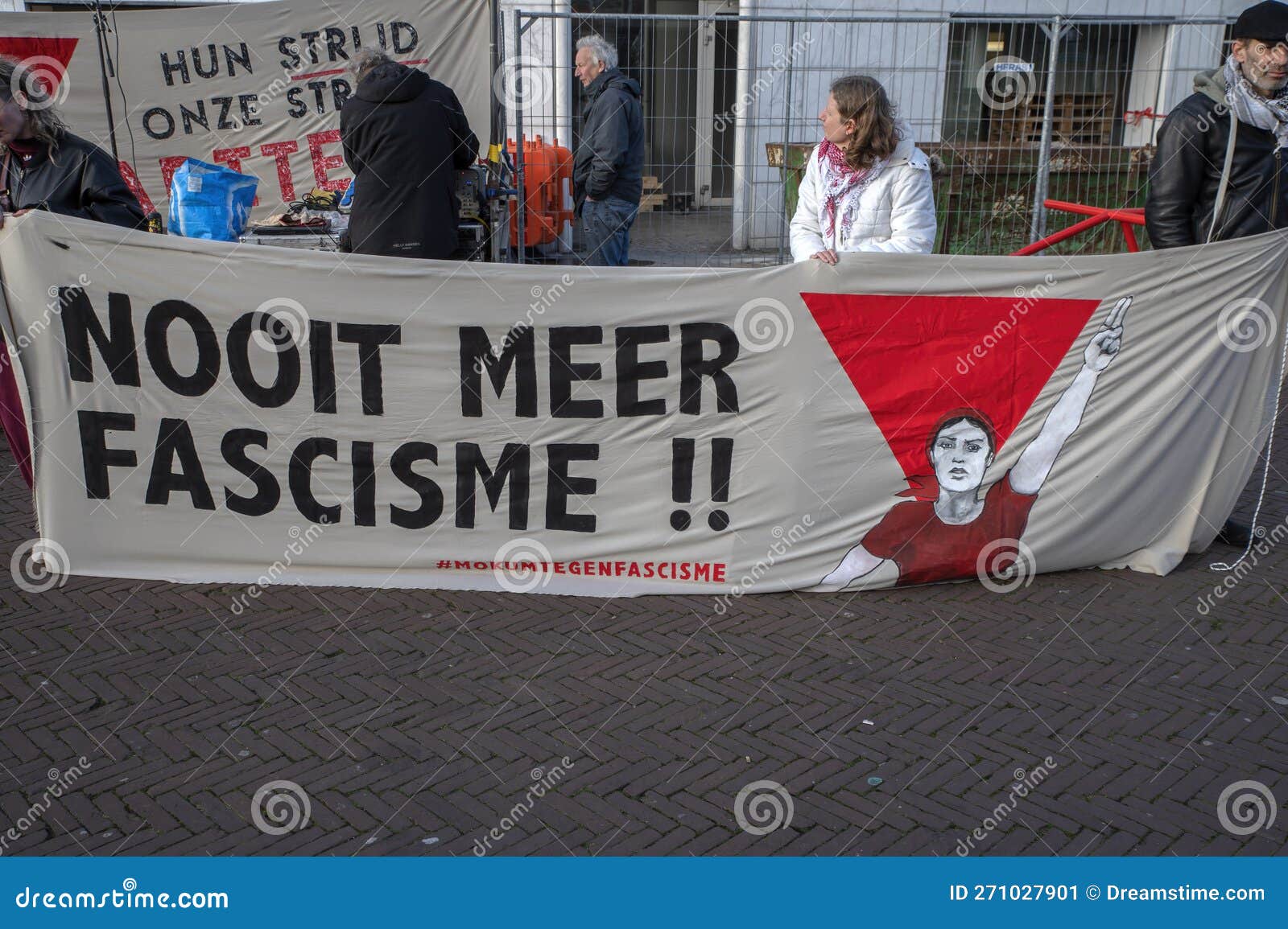Flag Never Fascism at Amsterdam the Netherlands 25-2-2023 Editorial ...