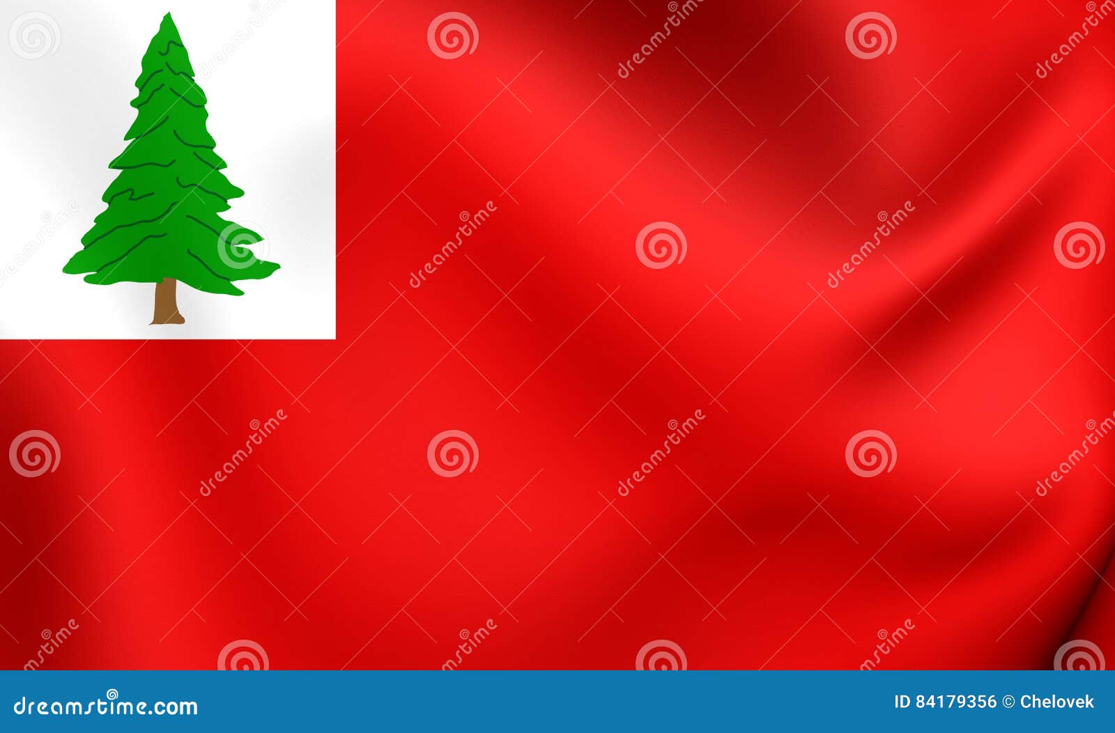 Flag of New England, USA. stock illustration. Illustration of waving ...