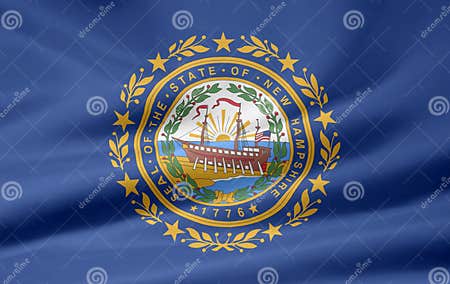 Flag of New Hampshire stock illustration. Illustration of glory - 6243931
