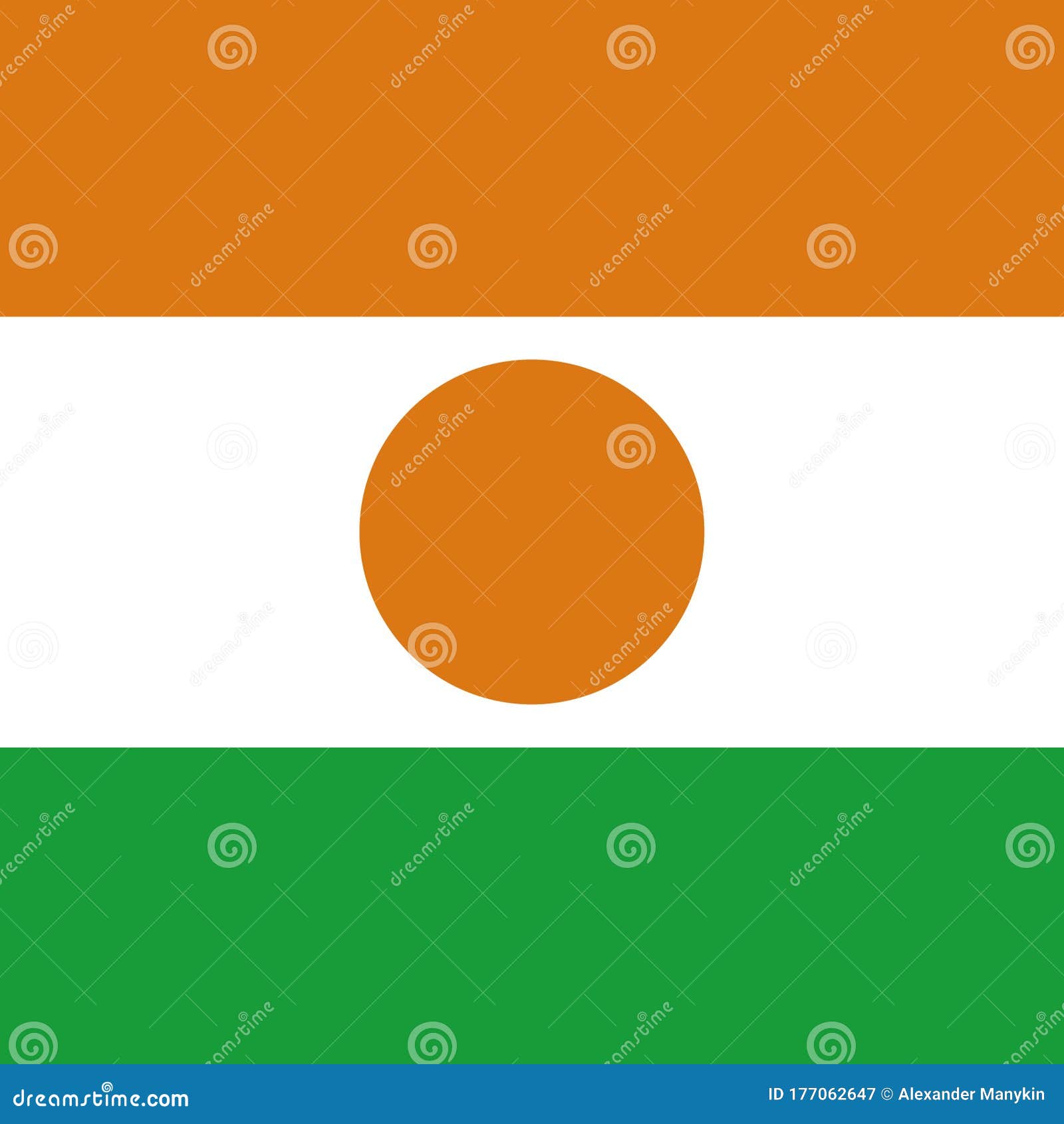 Flag of Niger 400*400 stock vector. Illustration of waving - 177062647