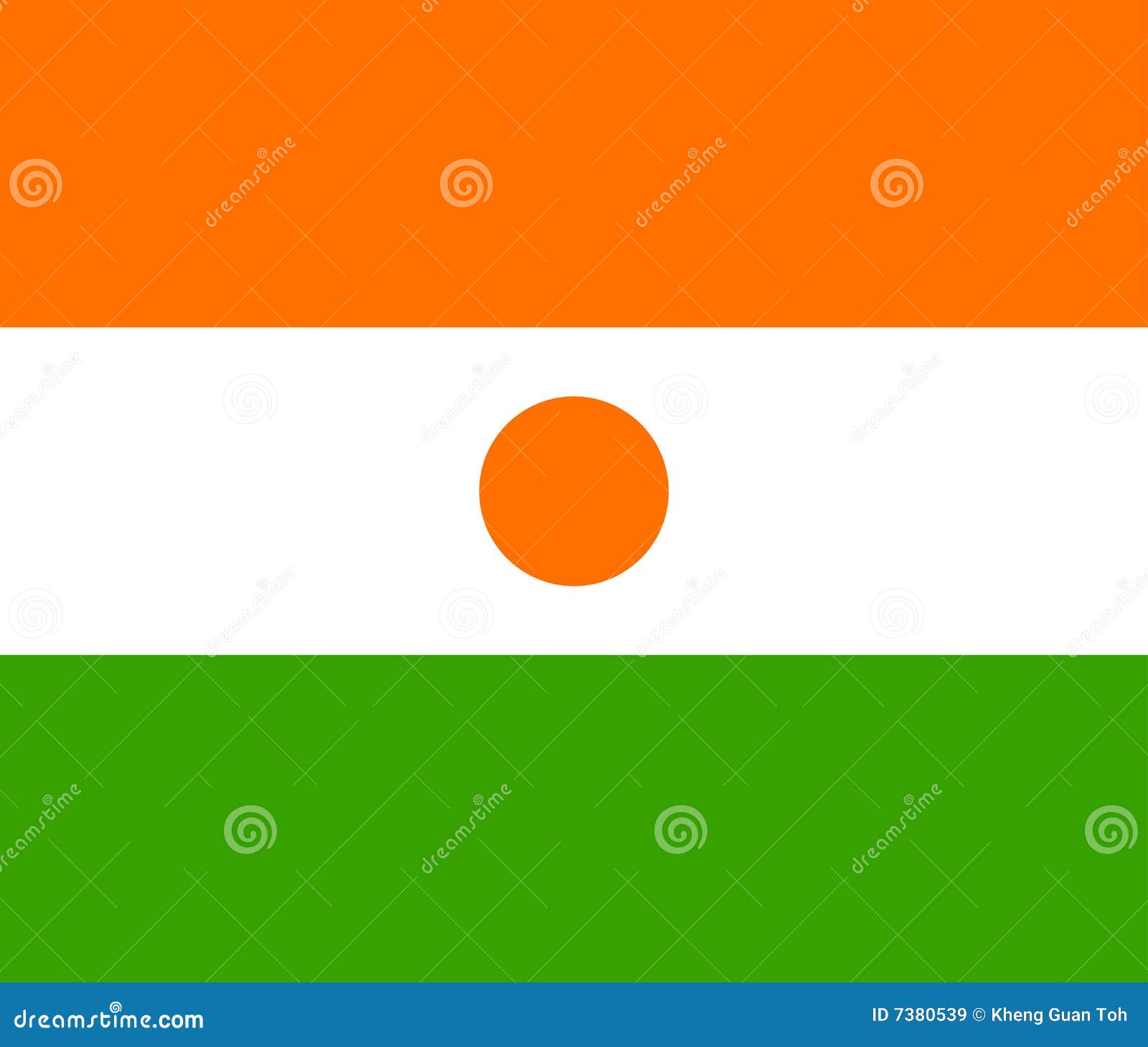 Flag of Niger stock vector. Illustration of vector, sign - 7380539
