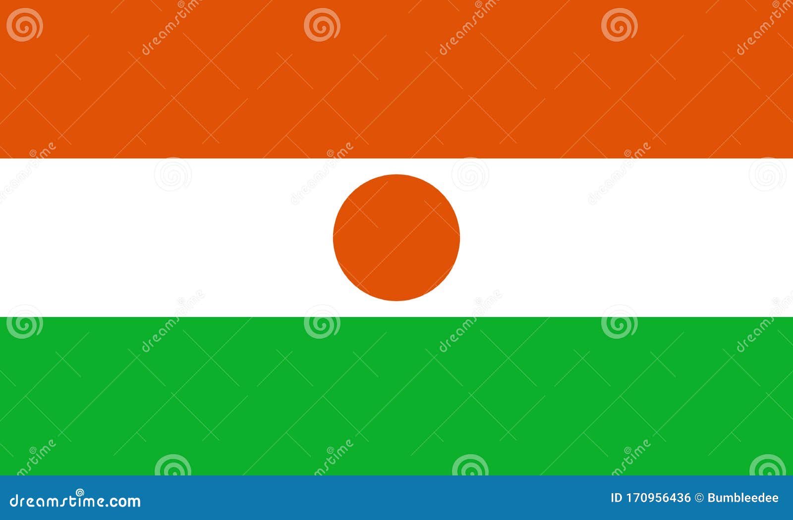 Flag of Niger. Republic of the Niger Stock Illustration - Illustration ...