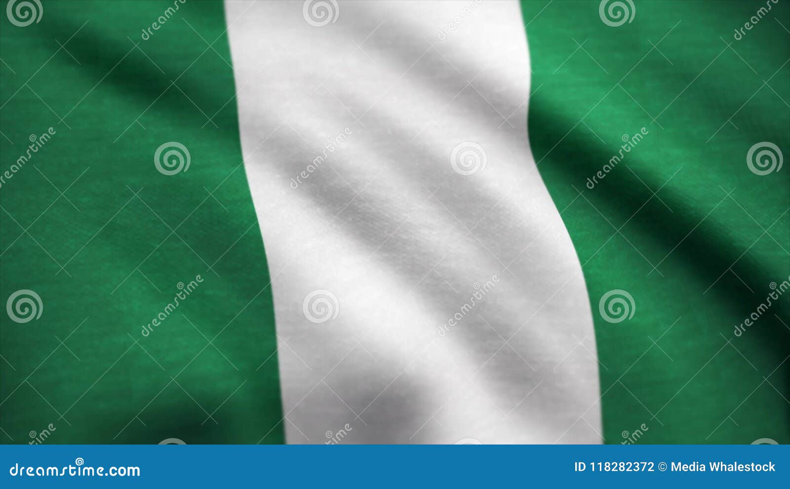 Flag of Nigeria Animation. Nigeria Flag Waving on Wind Stock Footage ...