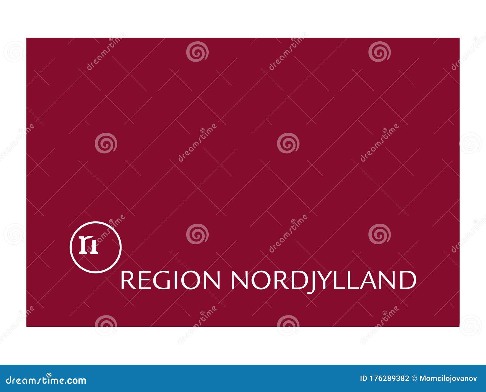 Flag of Nordjylland stock vector. Illustration of syddanmark - 176289382