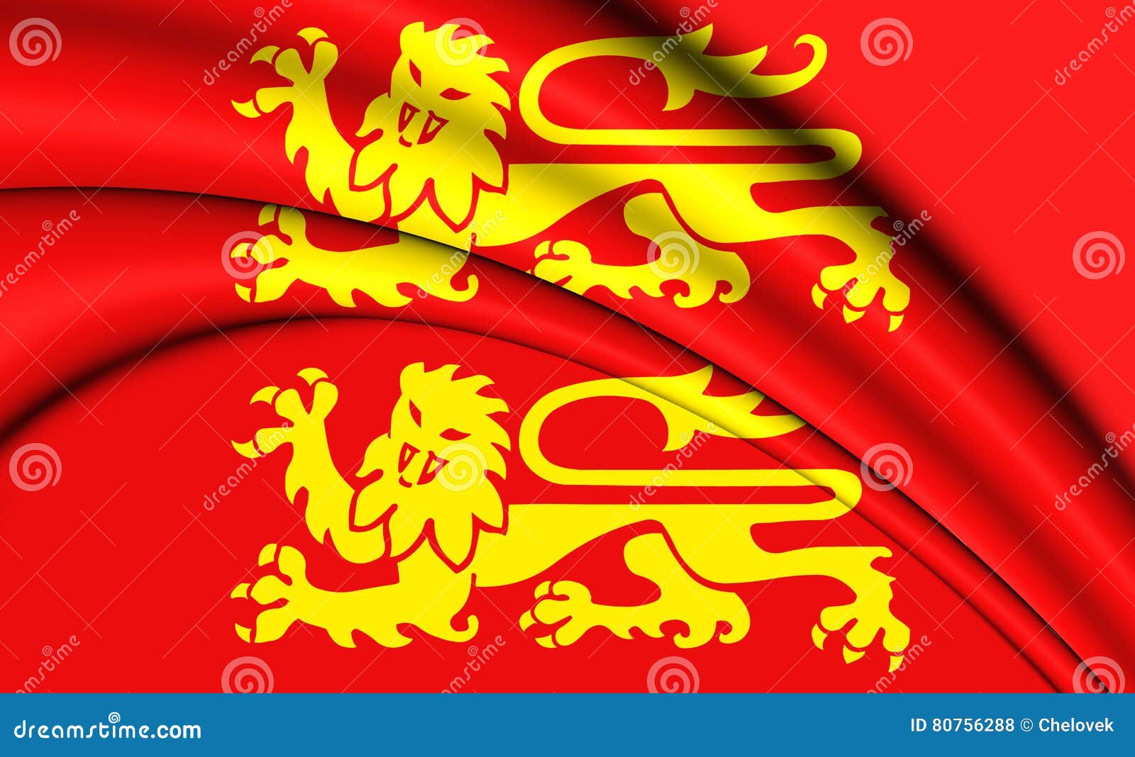 Flag Of Normandy Brush Strokes. Flag Region Normandy Of France On ...