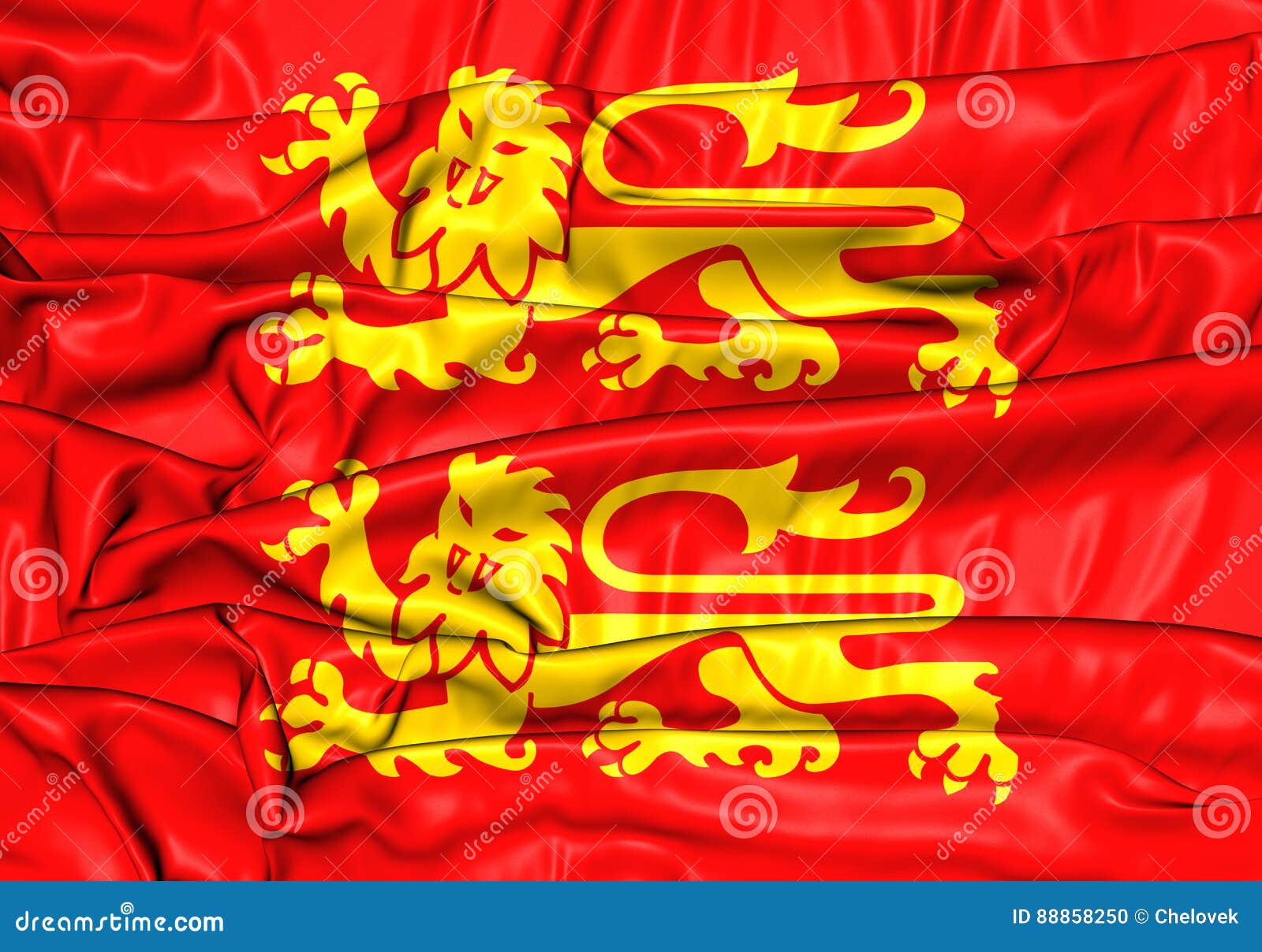 Flag of Normandy, France. stock illustration. Illustration of flag ...