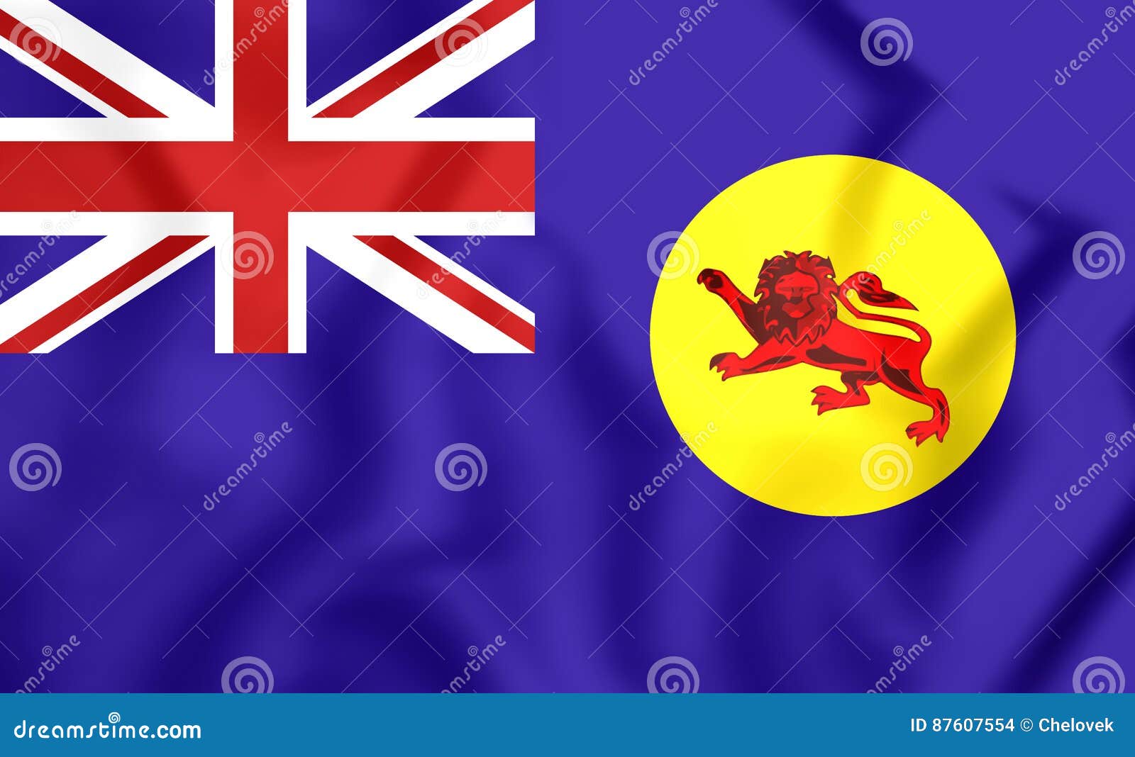Flag of North Borneo stock illustration. Illustration of malaysian ...