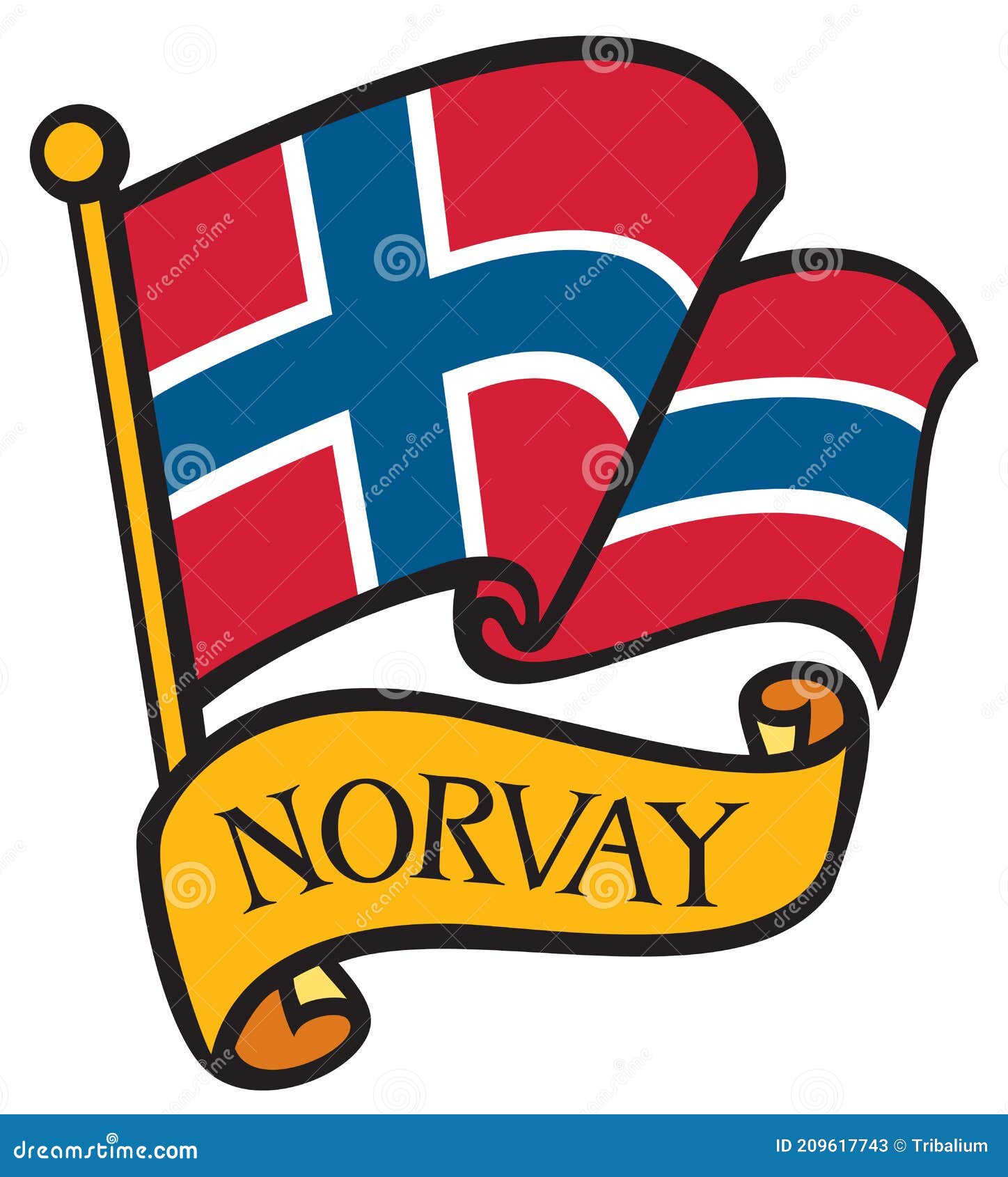 Flag of Norvay stock illustration. Illustration of spray - 209617743