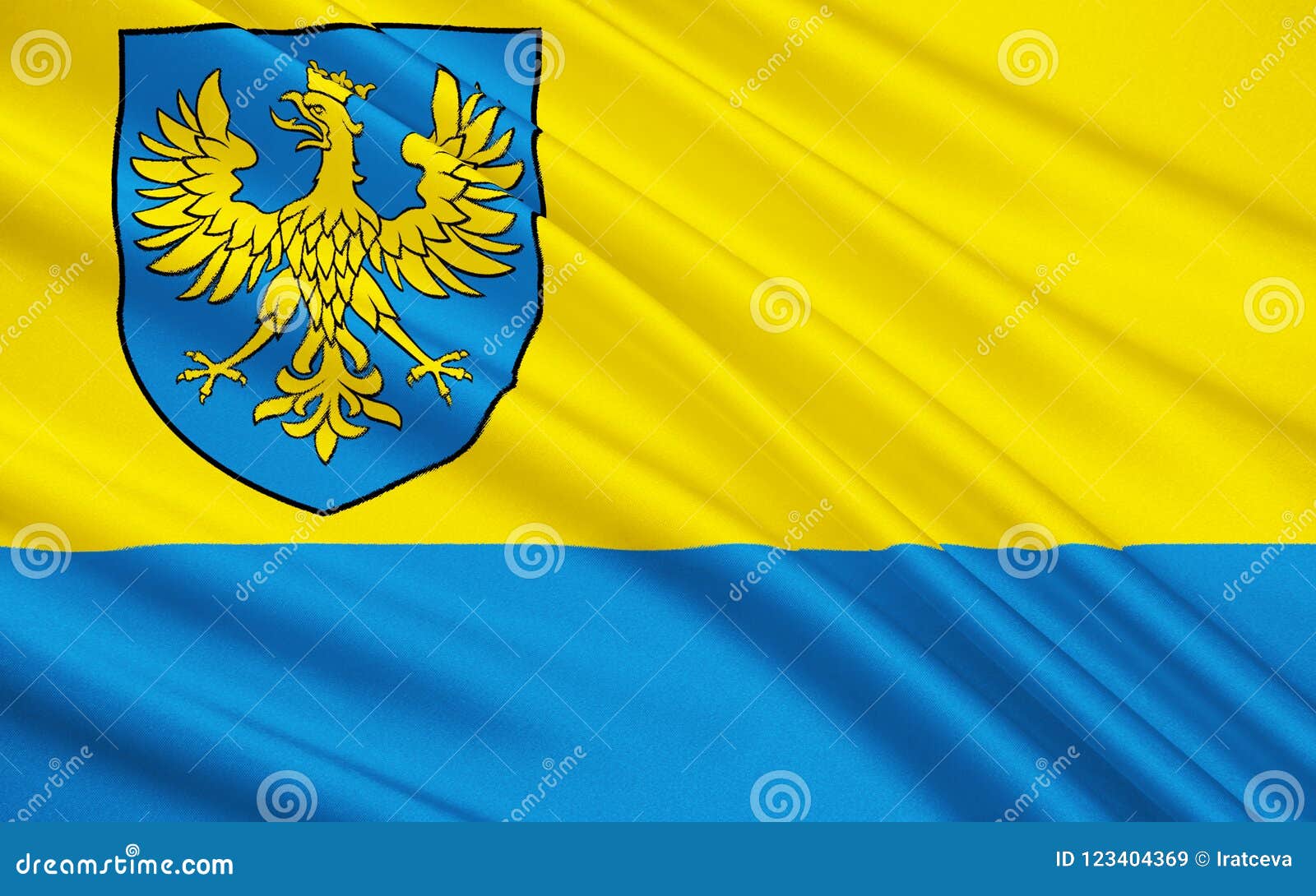 Flag of Opole Voivodeship in Poland Stock Image - Image of concept ...