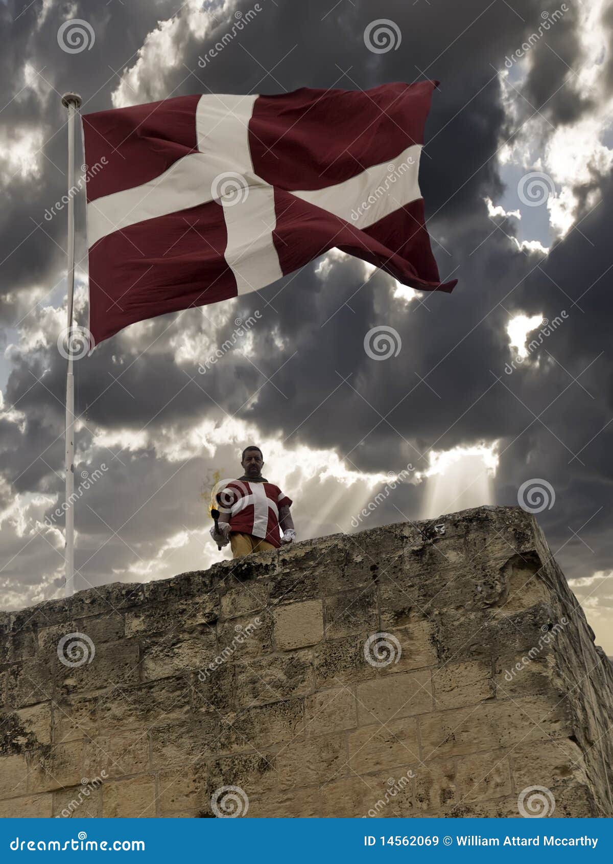 The Flag of the Order of St John Editorial Stock Image - Image of ...