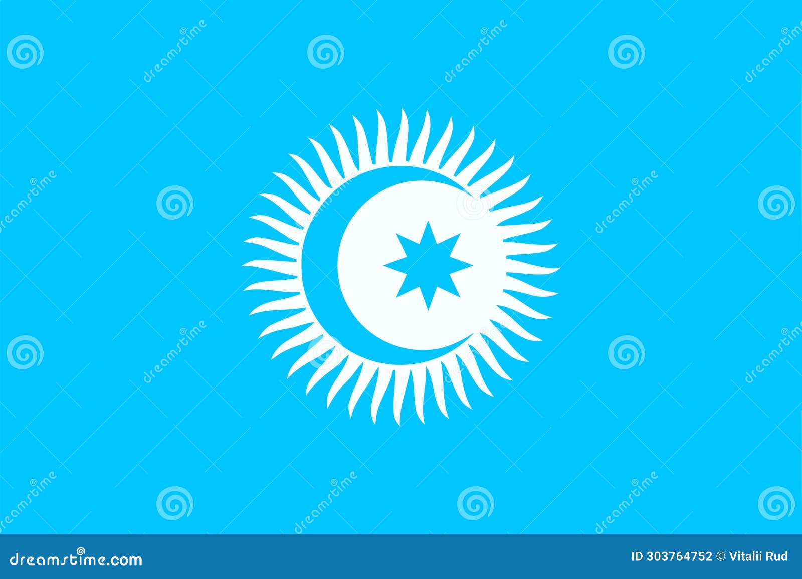 Flag of the Organization of Turkic States Stock Illustration ...