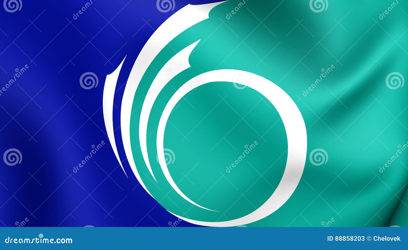 Flag of Ottawa, Canada. stock illustration. Illustration of waving ...