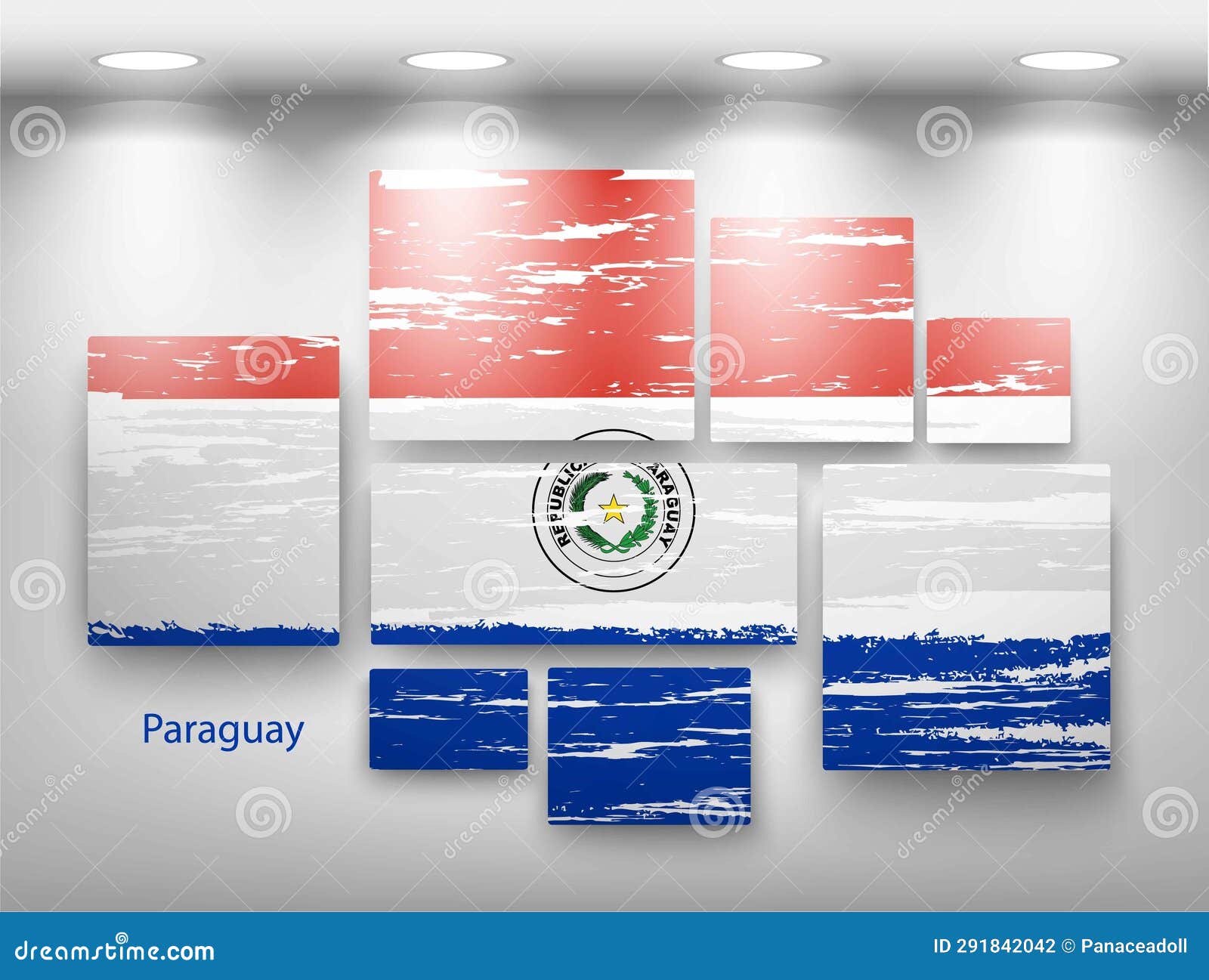 Flag paint in gallery stock vector. Illustration of icon - 291842042