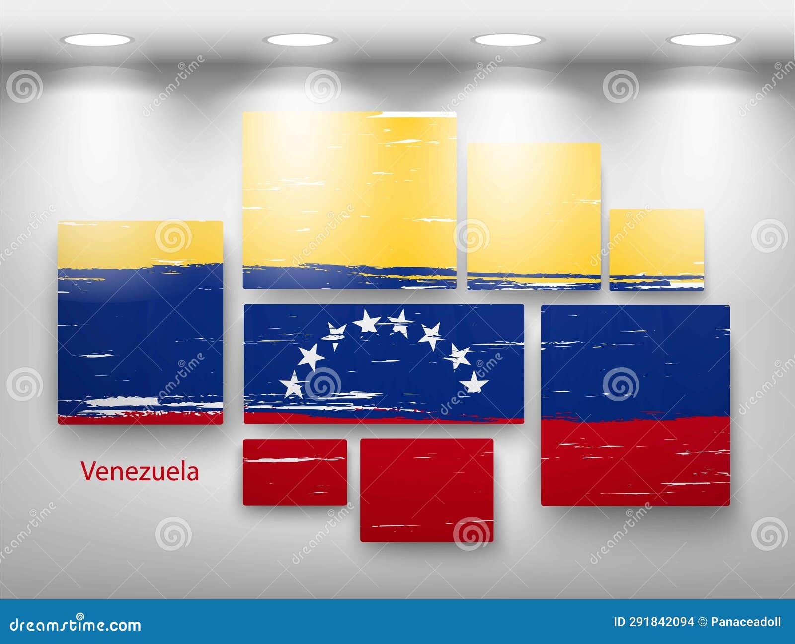 Flag paint in gallery stock vector. Illustration of sign - 291842094