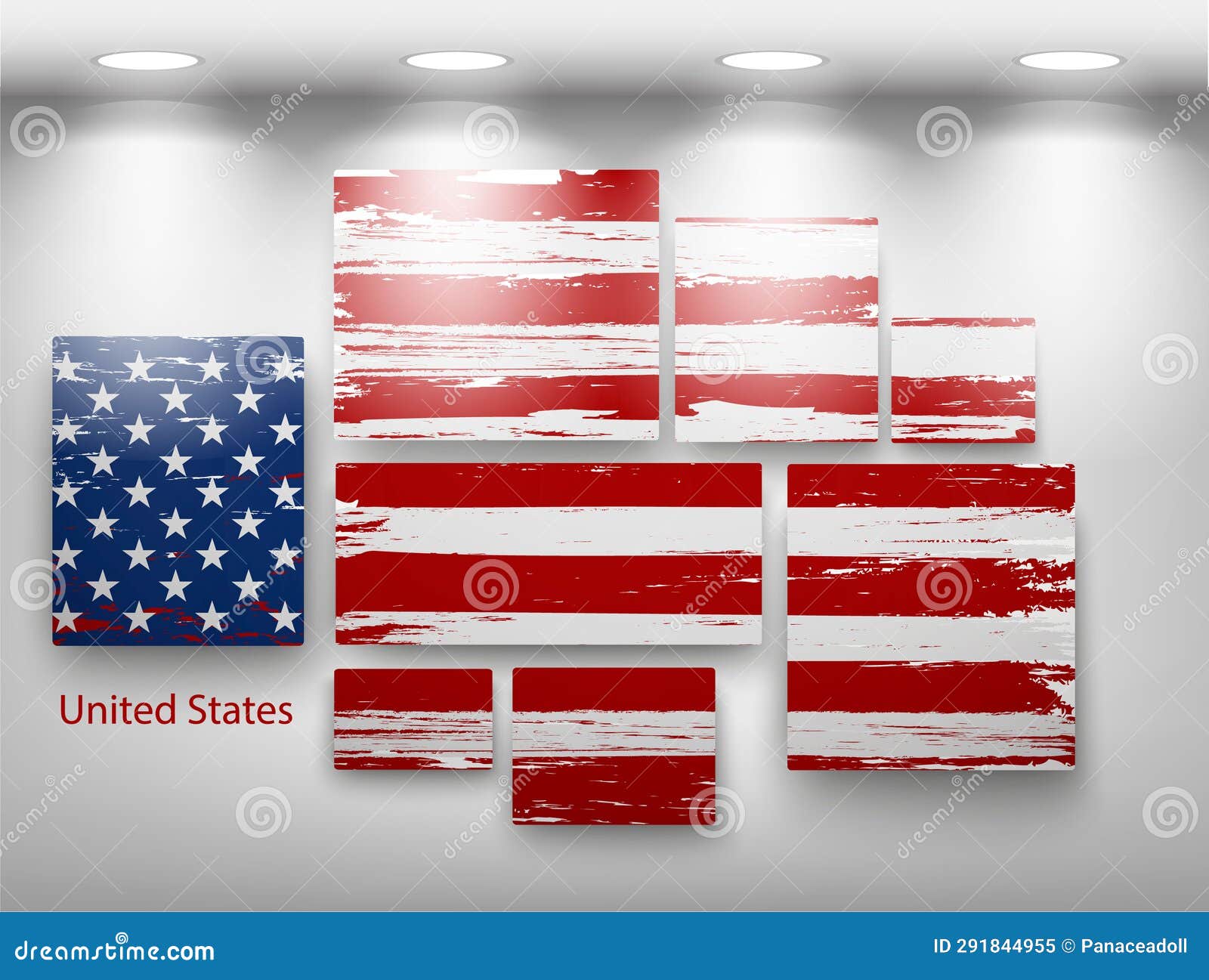Flag paint in gallery stock illustration. Illustration of graphic ...