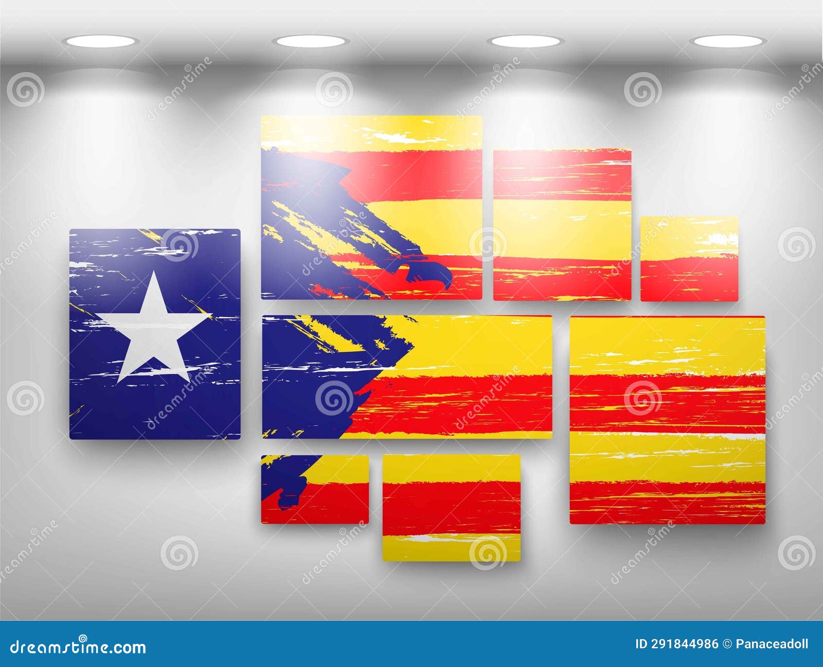 Flag paint in gallery stock illustration. Illustration of nation ...