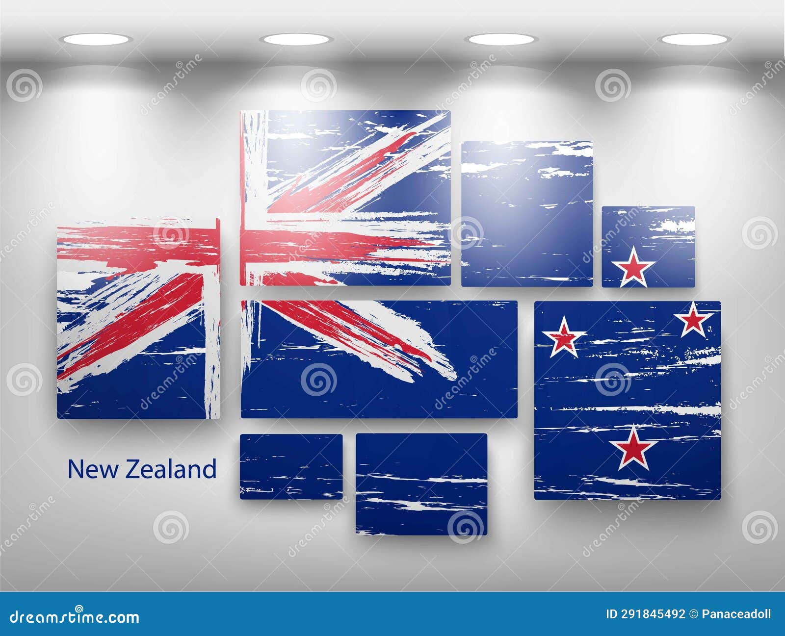 Flag paint in gallery stock illustration. Illustration of banner ...
