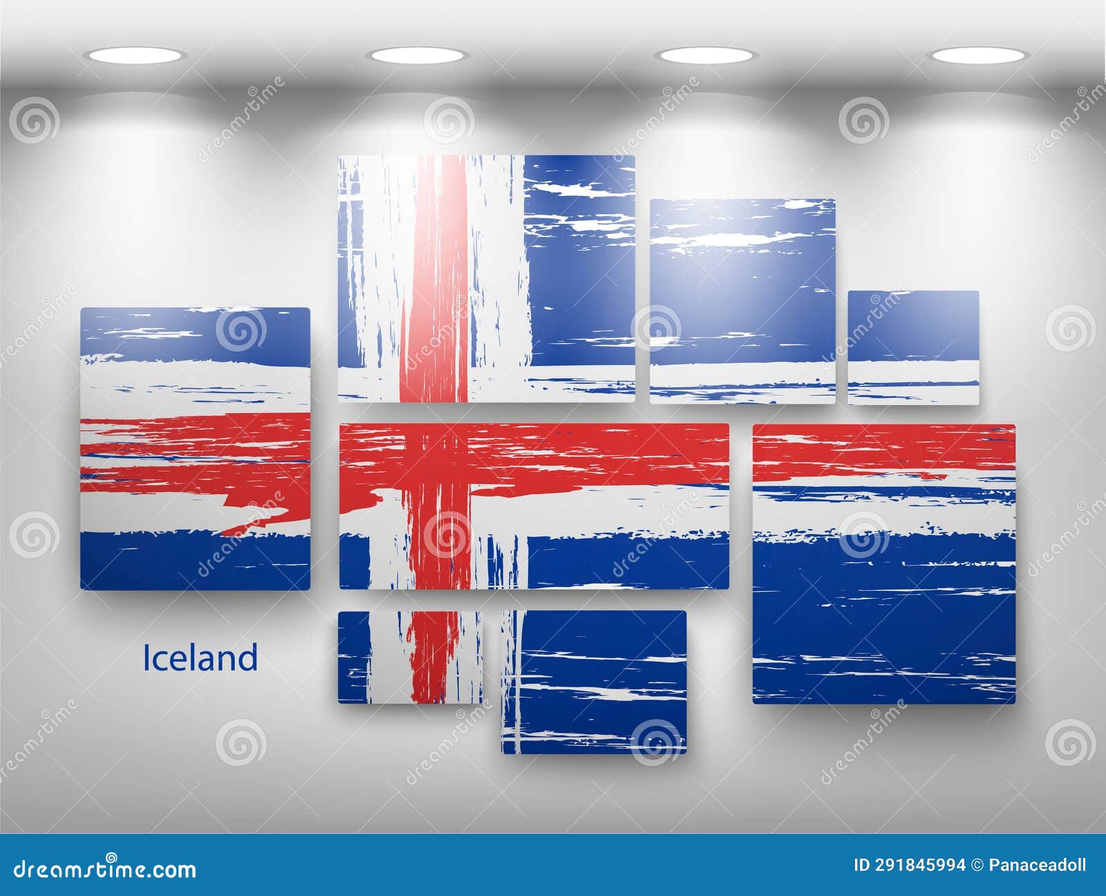 Flag paint in gallery stock illustration. Illustration of design ...