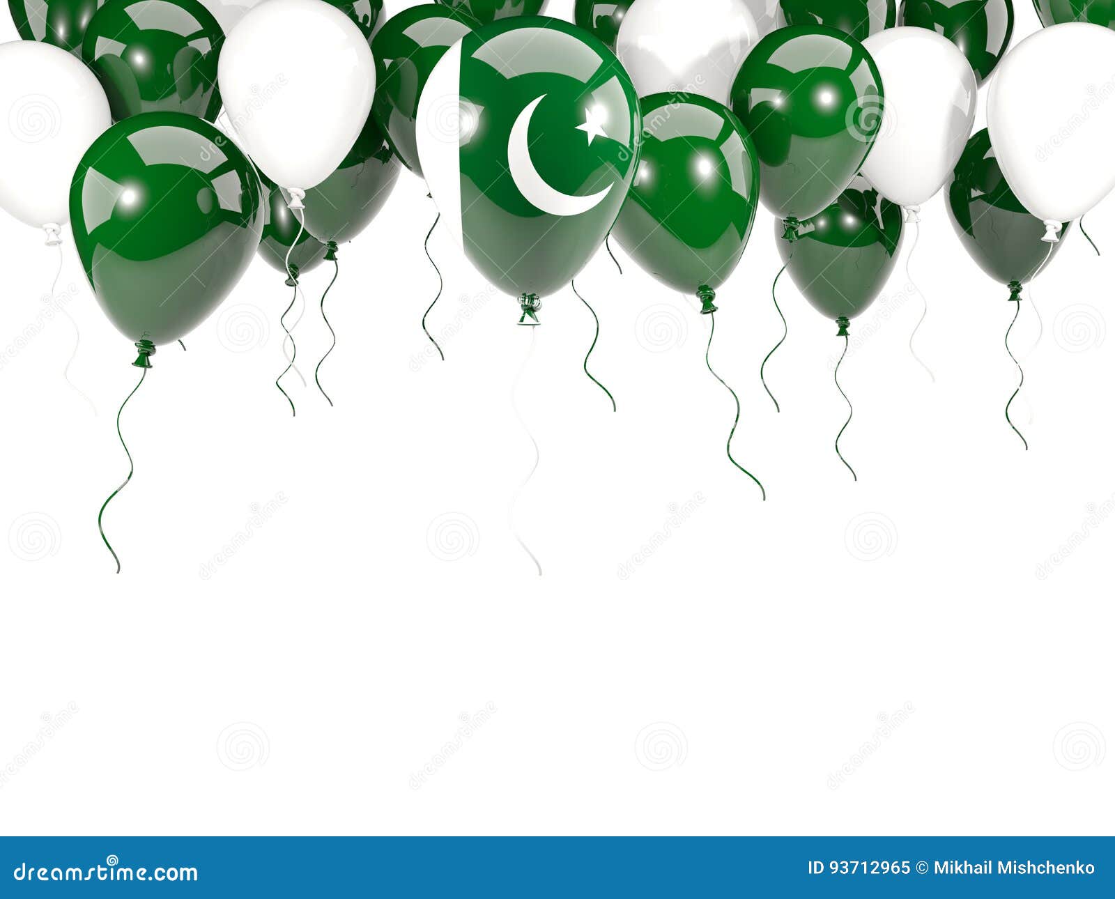 Flag of Pakistan on Balloons Stock Illustration - Illustration of ...
