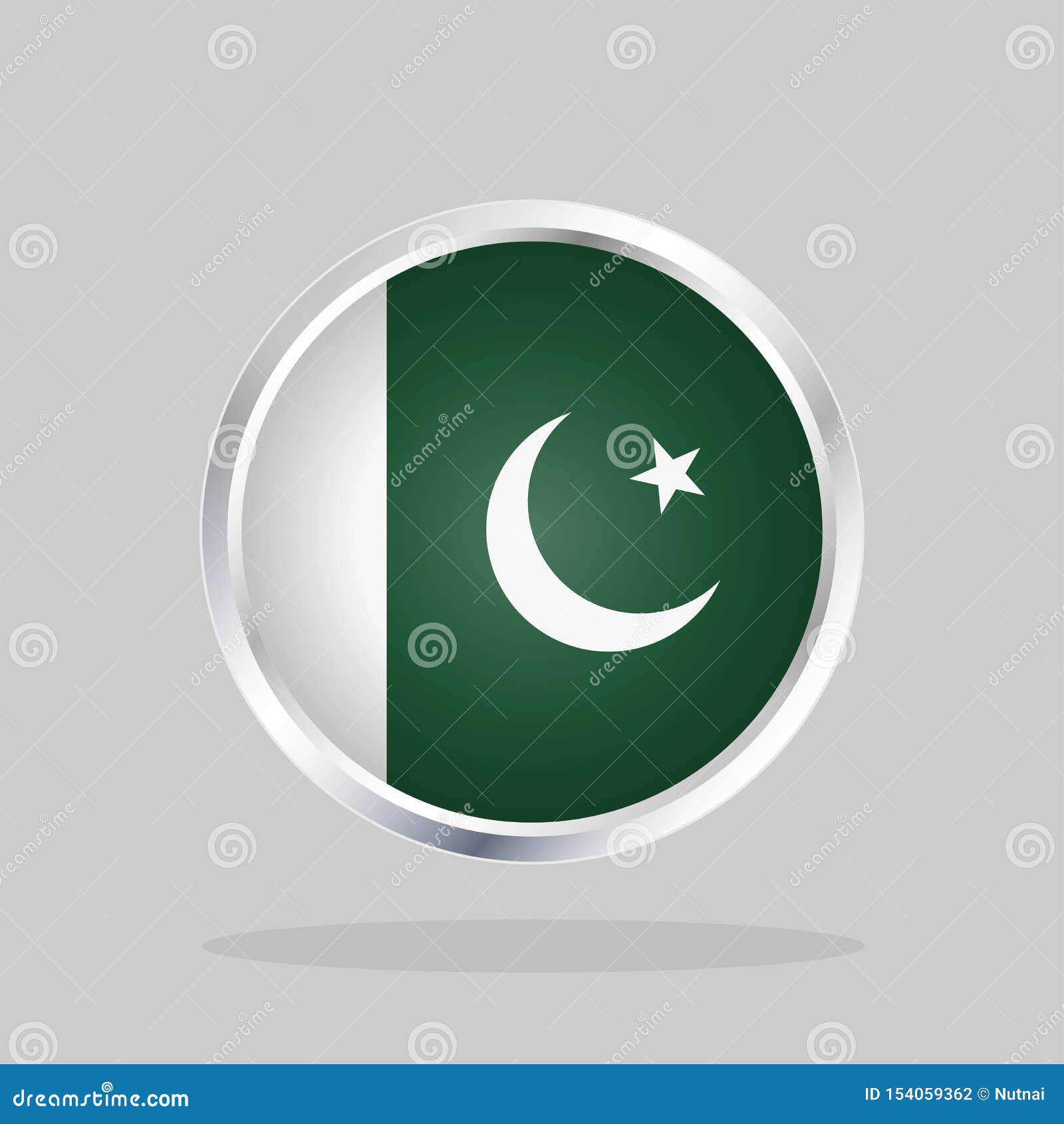 Flag of Pakistan, Glossy Round Button Stock Vector - Illustration of ... Flag of Pakistan, Glossy Round Button Stock Vector - Illustration of ...