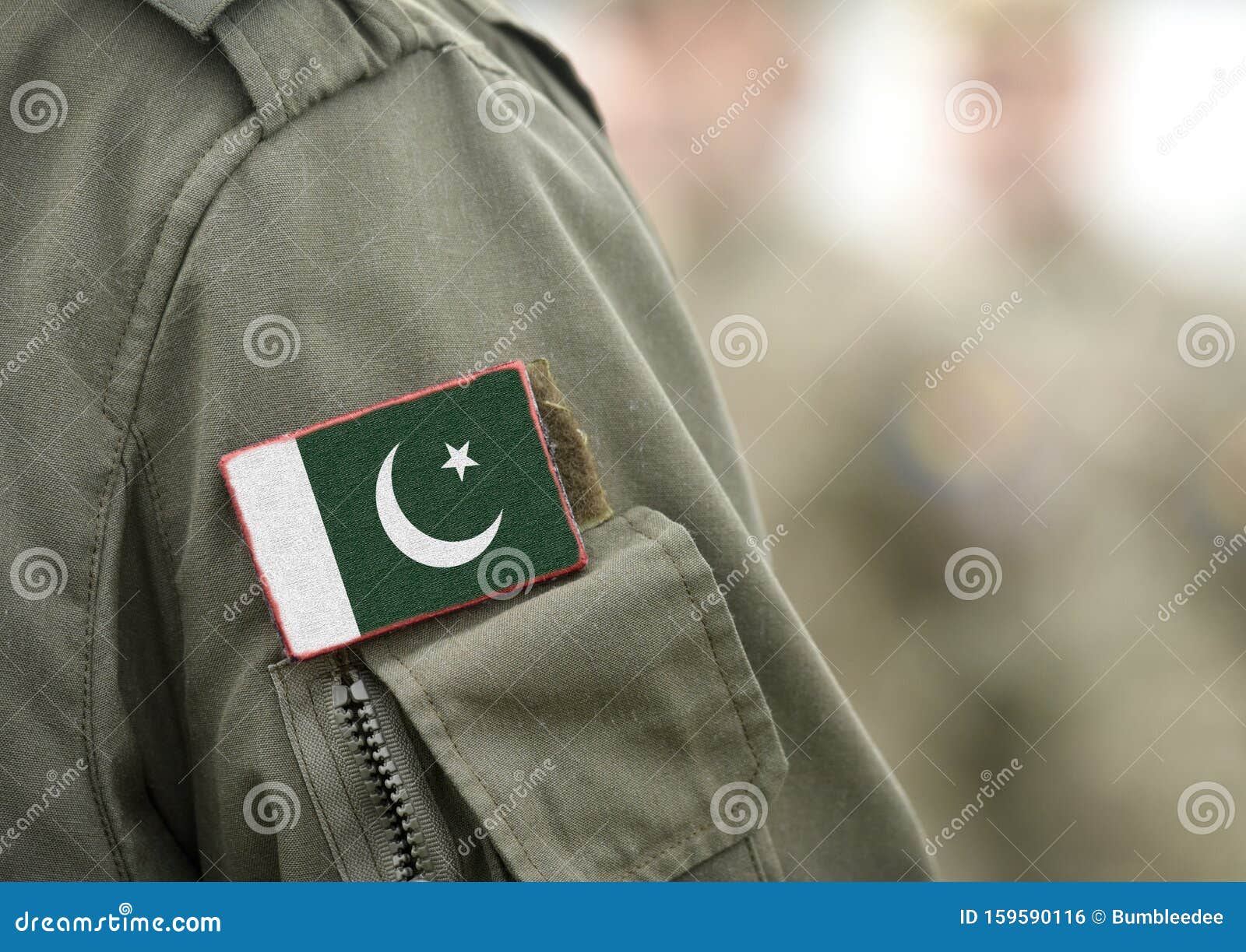 Flag of Pakistan on Military Uniforms Collage Stock Photo - Image of ...