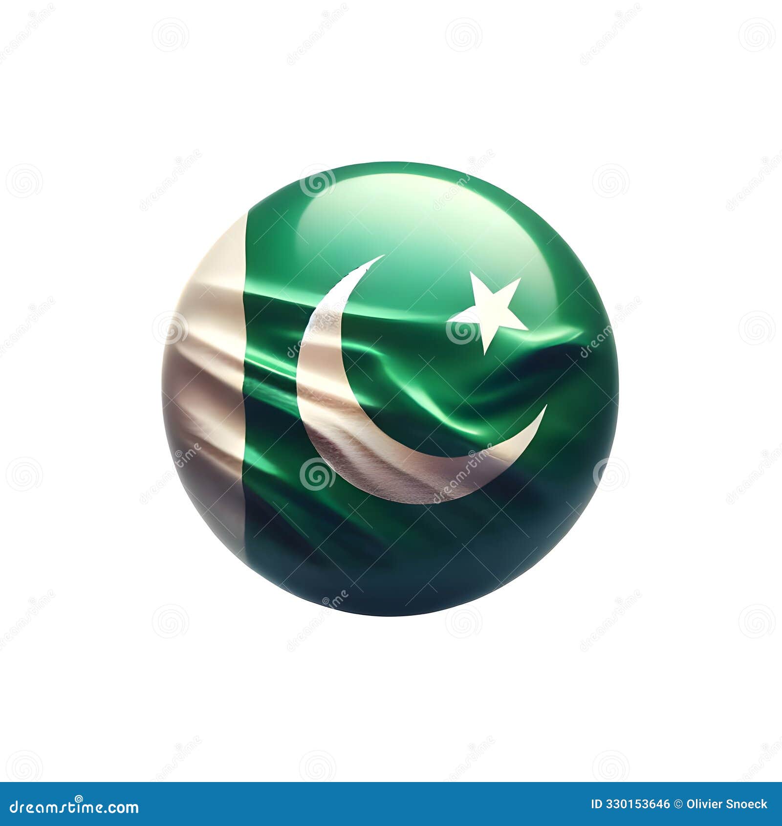 Flag of Pakistan in Round Shape Stock Illustration - Illustration of ...