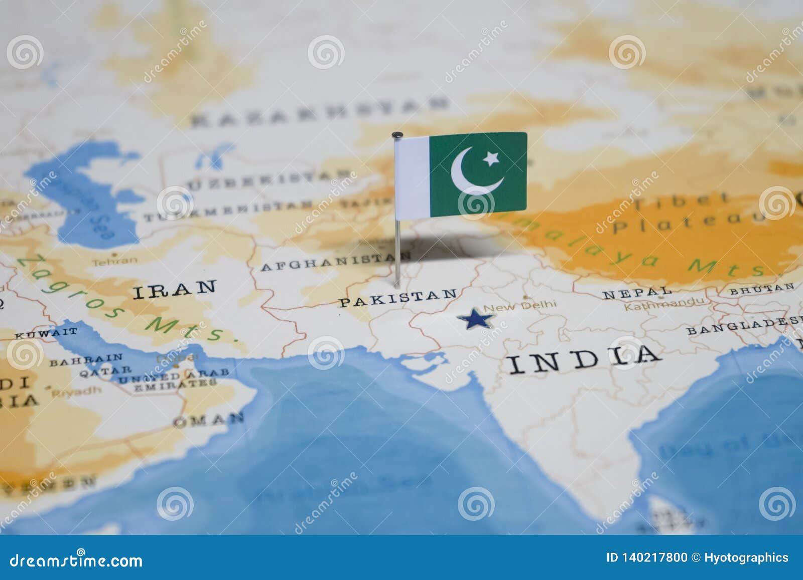 The Flag Of Pakistan In The World Map Stock Photography | CartoonDealer ...