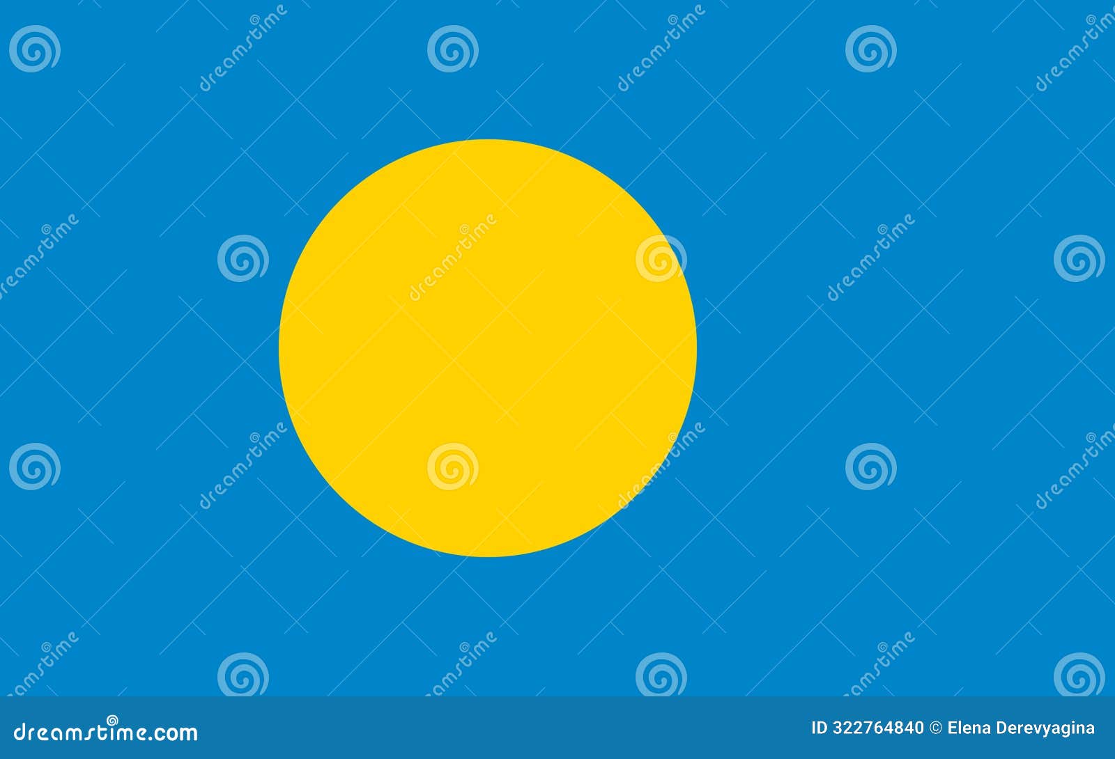 Flag of Palau, Official State Symbol Stock Illustration - Illustration ...