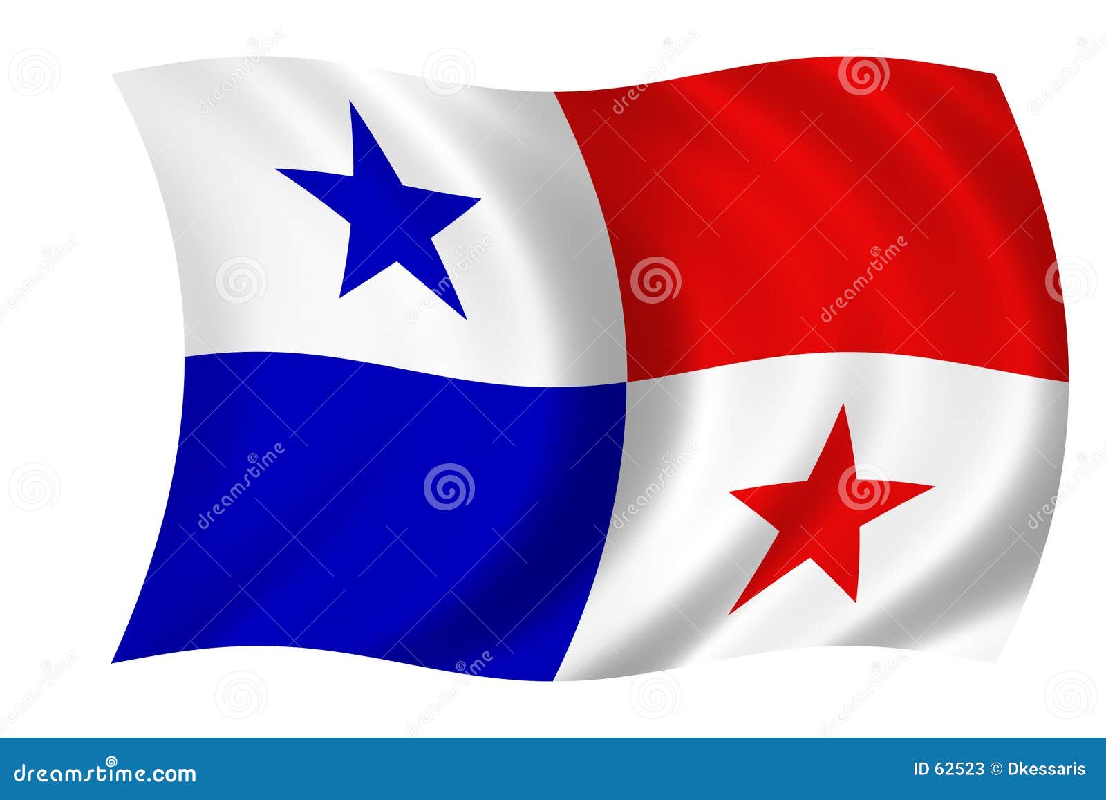 Flag of Panama stock illustration. Illustration of patriotism - 62523