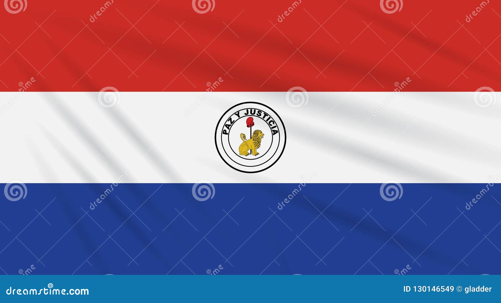 Flag Paraguay - Back Side Swaying In Wind, Vector Royalty-Free Stock ...