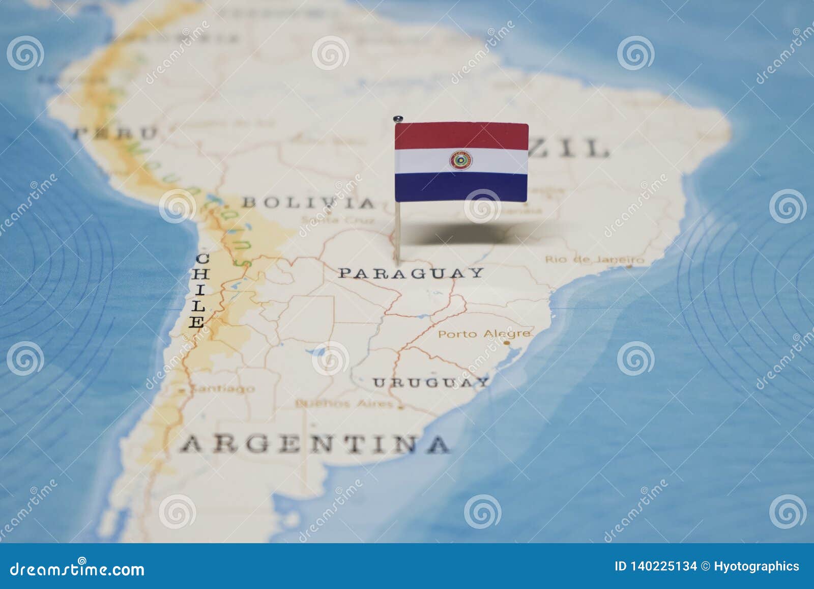 paraguay on the world map