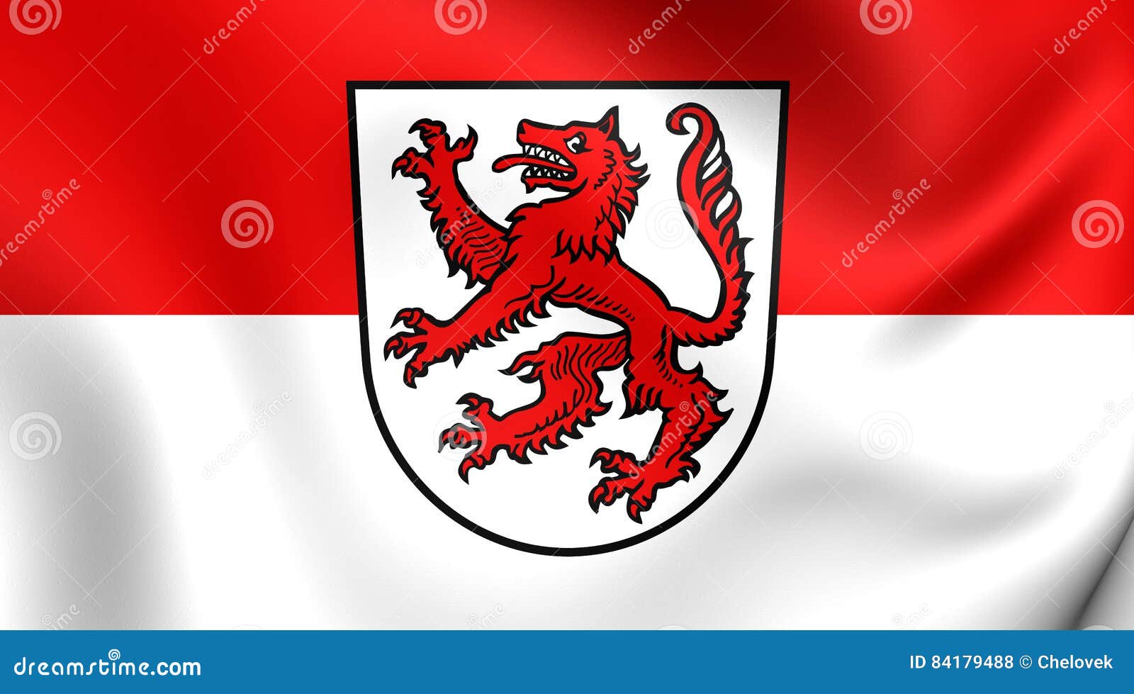 Flag of Passau City, Germany. Stock Illustration - Illustration of ...