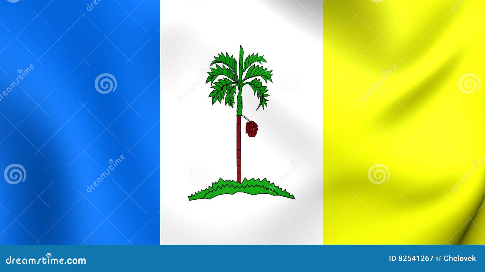 Flag of the Penang State, Malaysia. Stock Illustration - Illustration ...