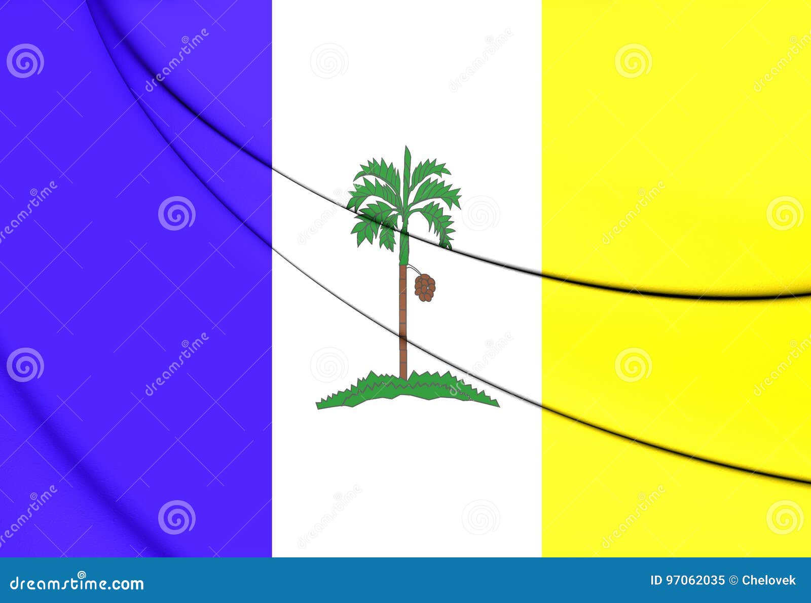 Flag of Penang State, Malaysia. Stock Illustration - Illustration of ...