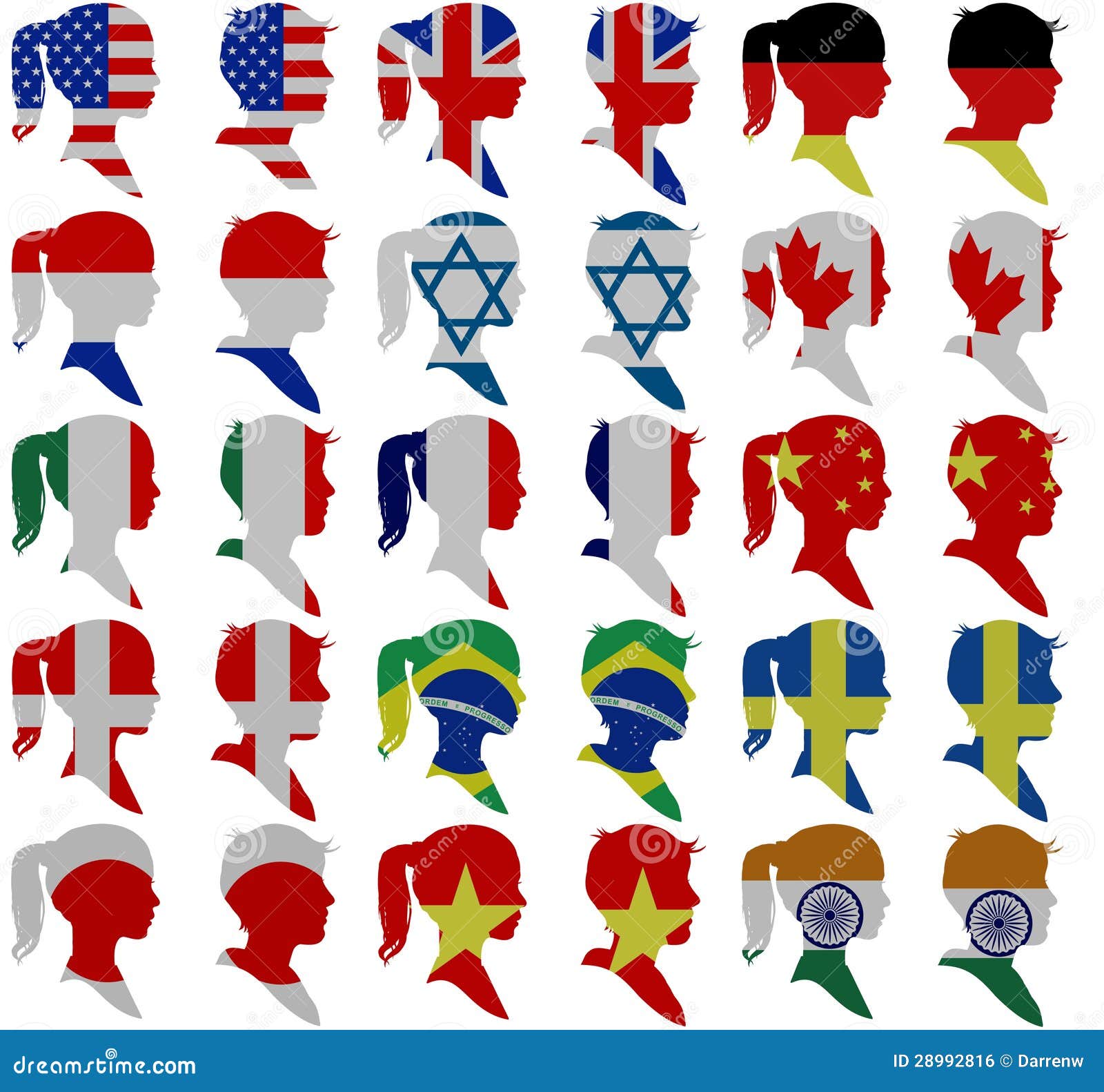 Flag people stock illustration. Illustration of nationality - 28992816