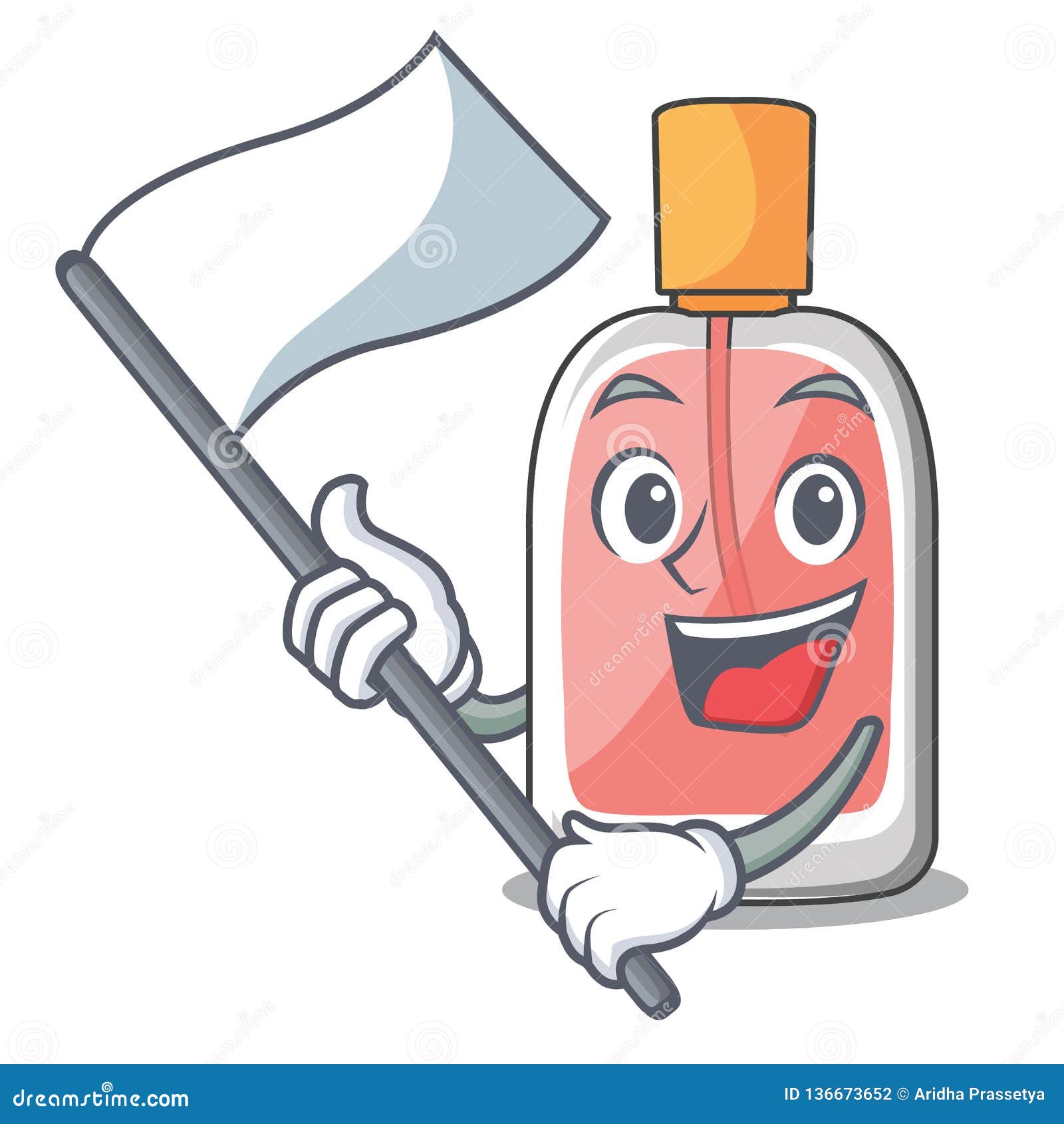 With Flag Perfume Bottle Isolated in the Mascot Stock Vector ...
