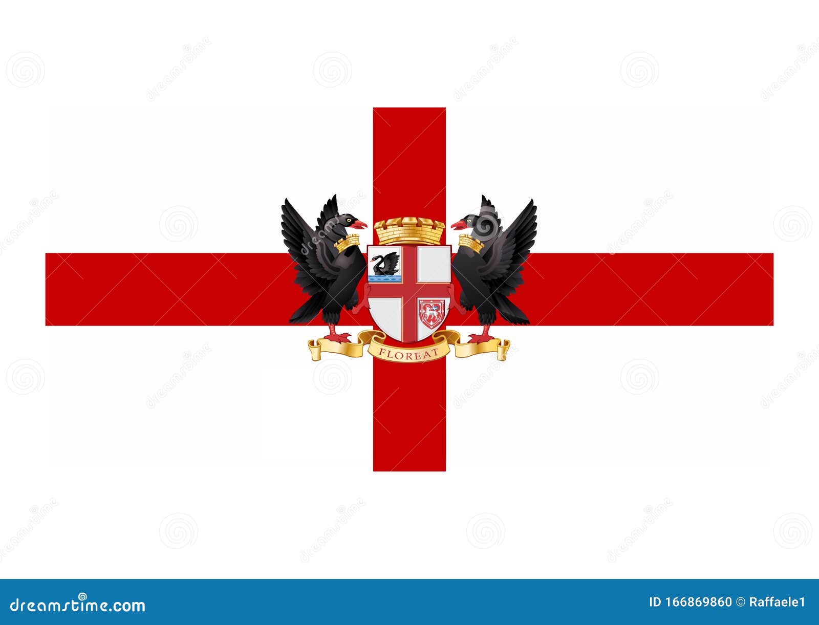 Flag Of Perth Is The Capital Of Western Australia Royalty-Free Stock ...