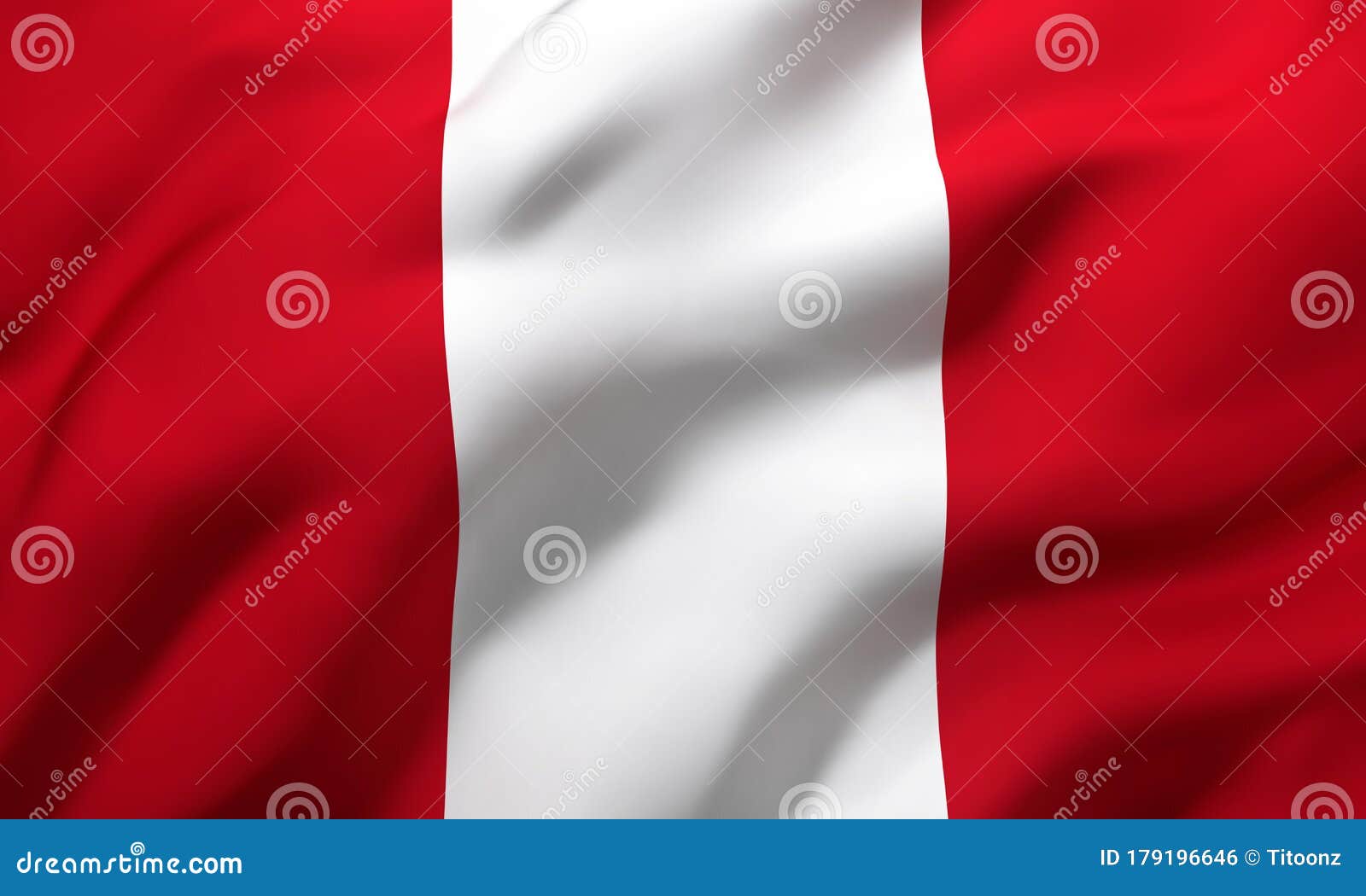 Flag of Peru Blowing in the Wind Stock Illustration - Illustration of ...
