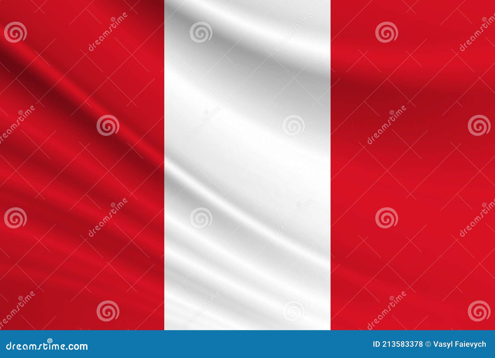 Flag of Peru. Fabric Texture of the Flag of Peru Stock Illustration ...