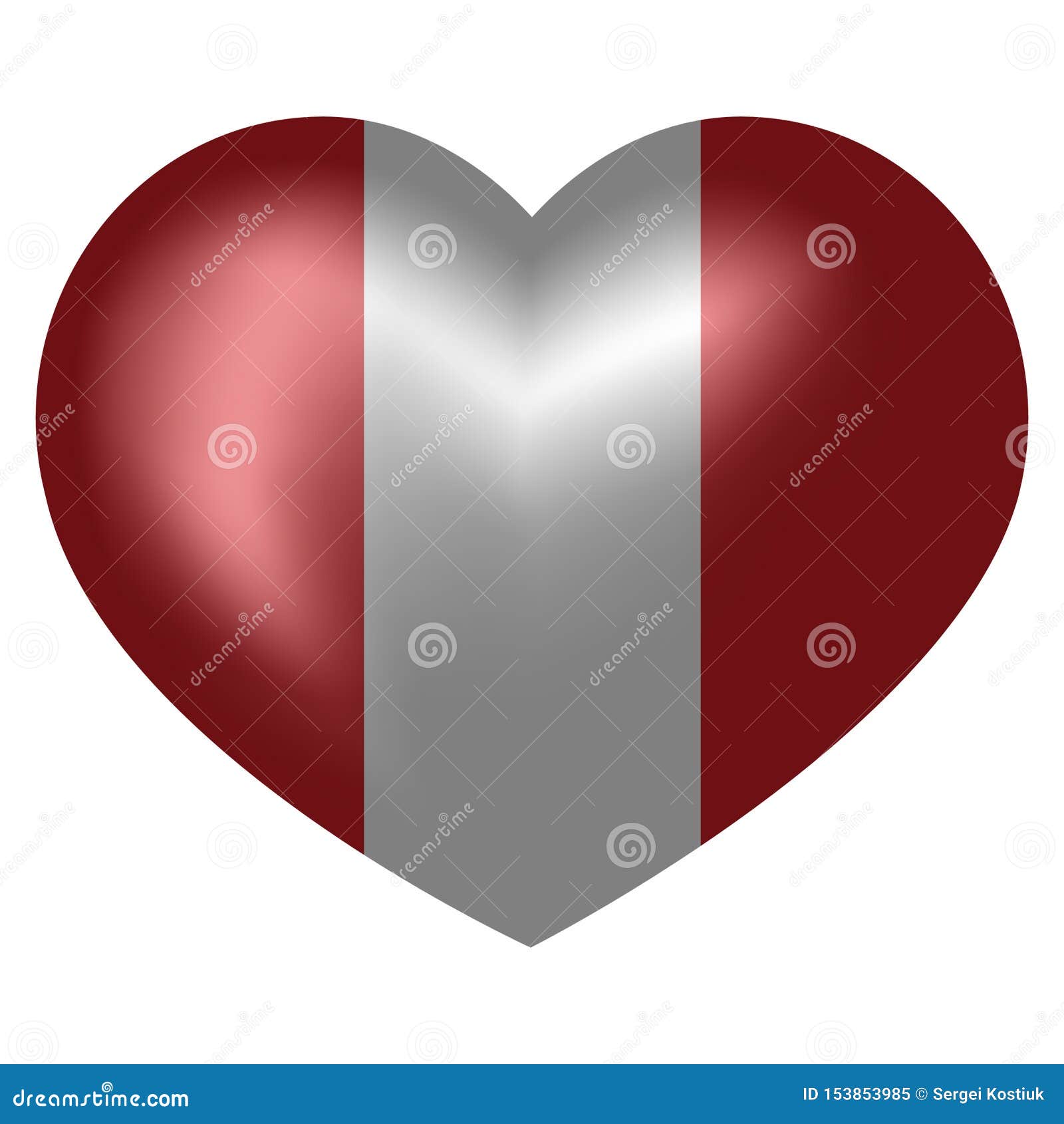 Flag of Peru in Heart Shape. Vector Illustration. Stock Vector ...