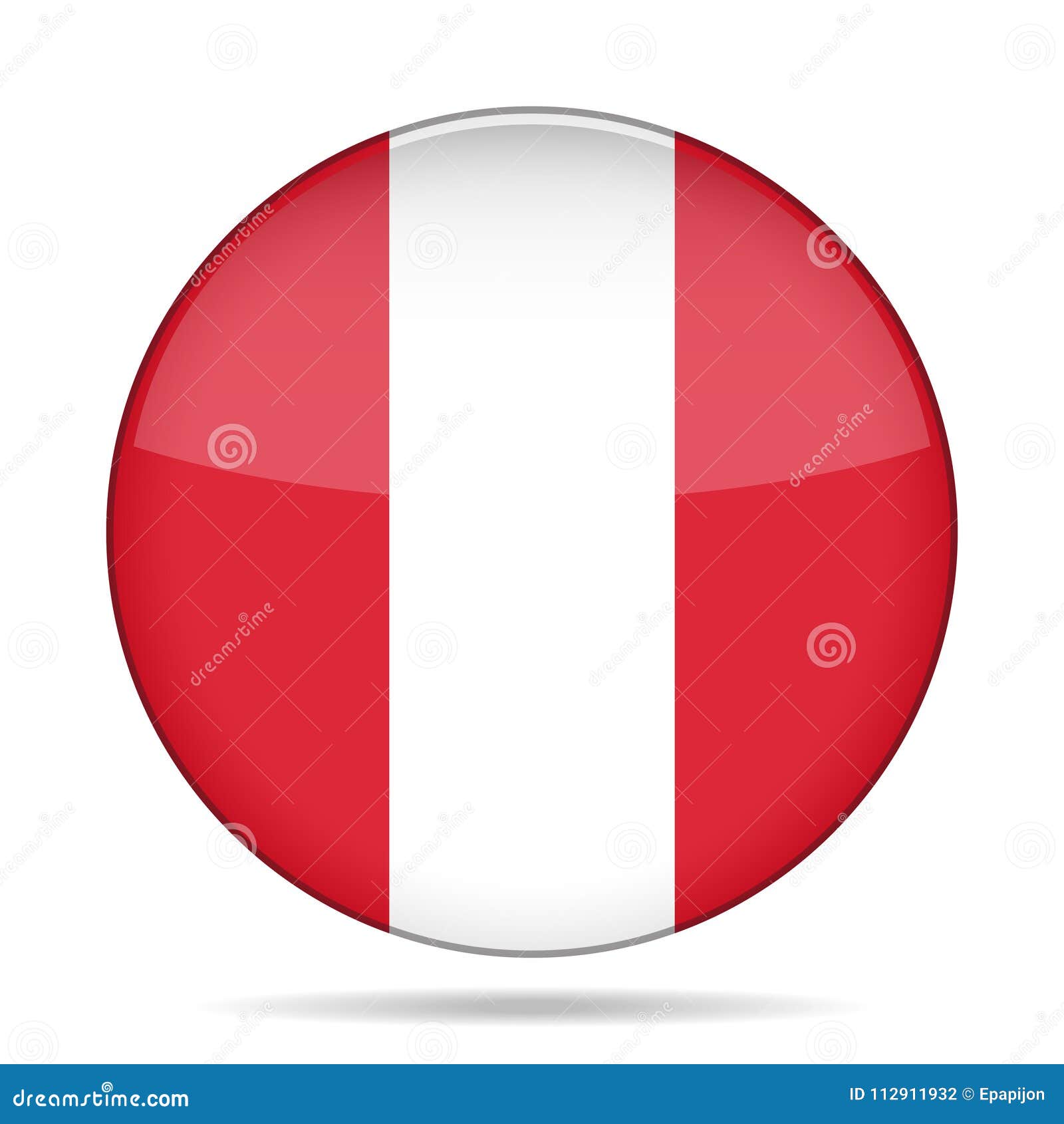 Flag of Peru. Shiny Round Button. Stock Vector - Illustration of ... Flag of Peru. Shiny Round Button. Stock Vector - Illustration of ...