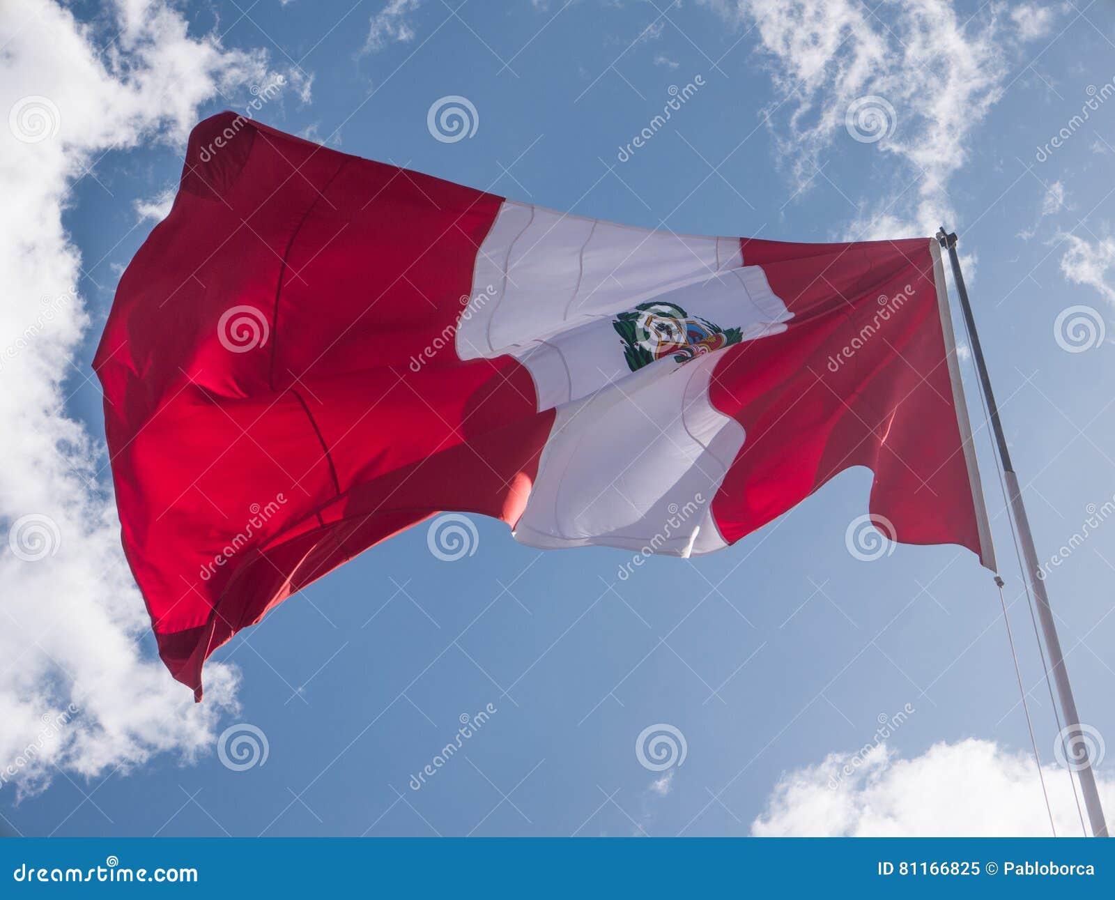 Flag of Peru stock image. Image of sunny, symbol, puno - 81166825