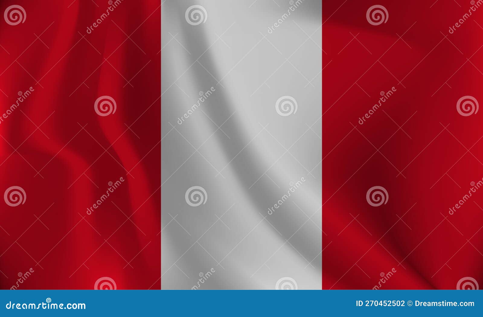 Flag of Peru, with a Wavy Effect Due To the Wind Stock Vector ...