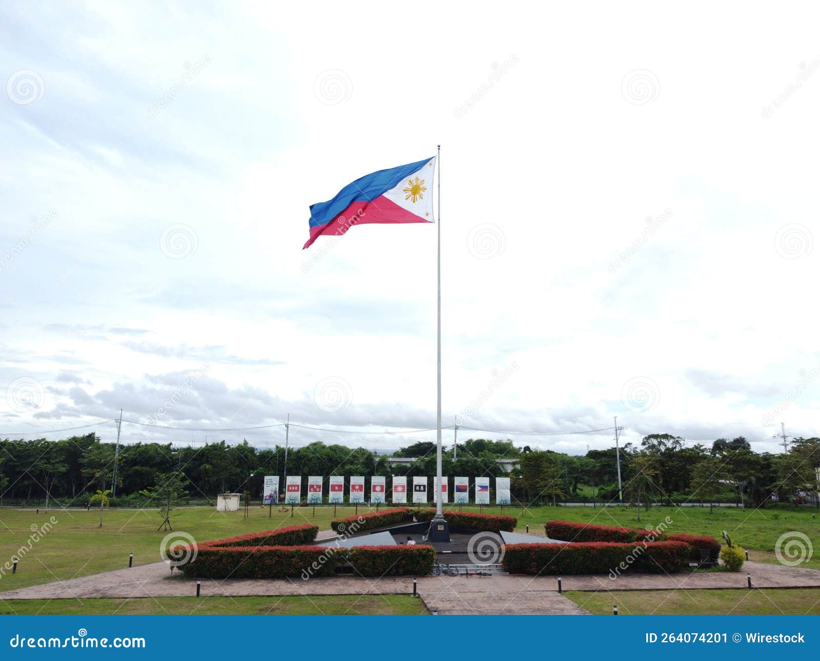 Flag of Philippine waving stock image. Image of waving - 264074201