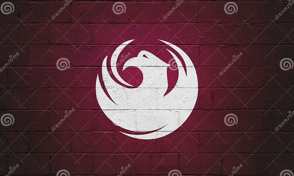 Flag of Phoenix Painted on a Wall Stock Image - Image of digital ...
