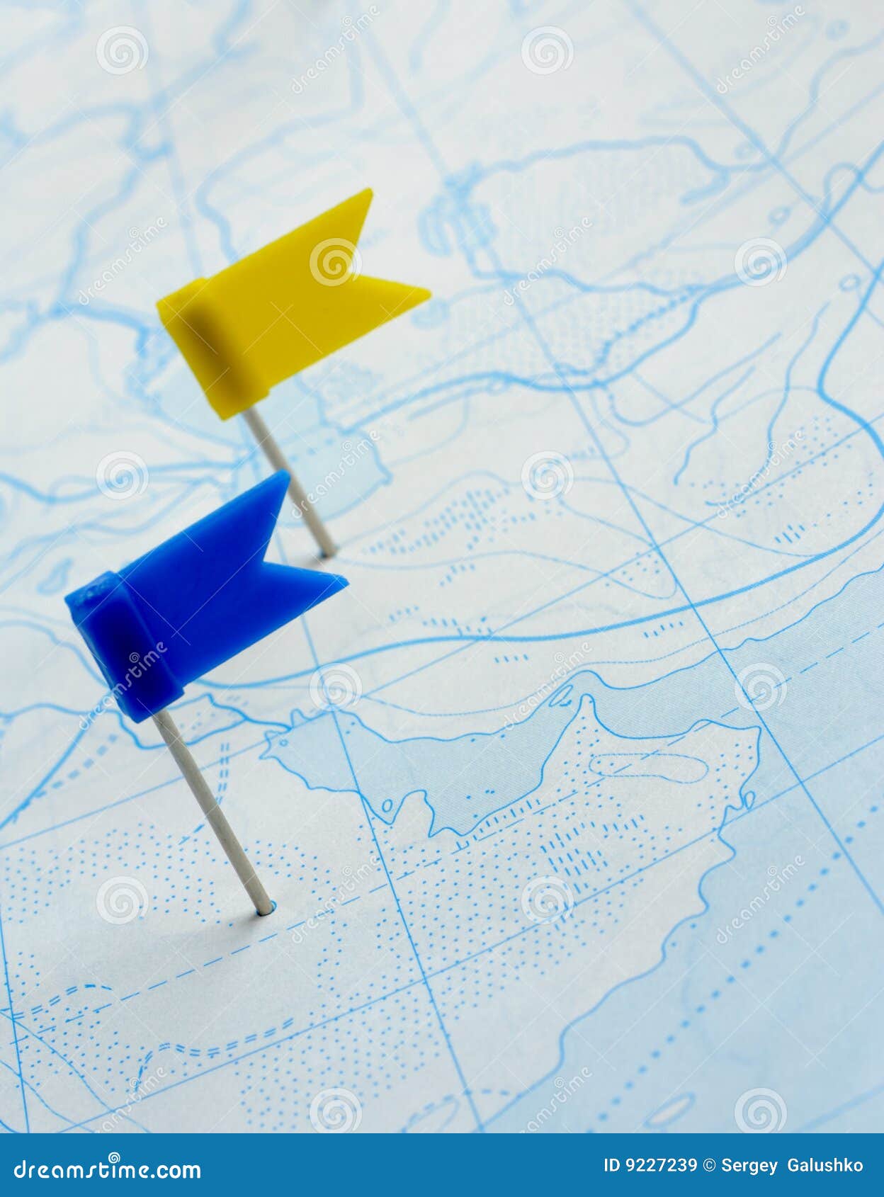 Flag a pin on map stock image. Image of mark, focus, roadmap - 9227239