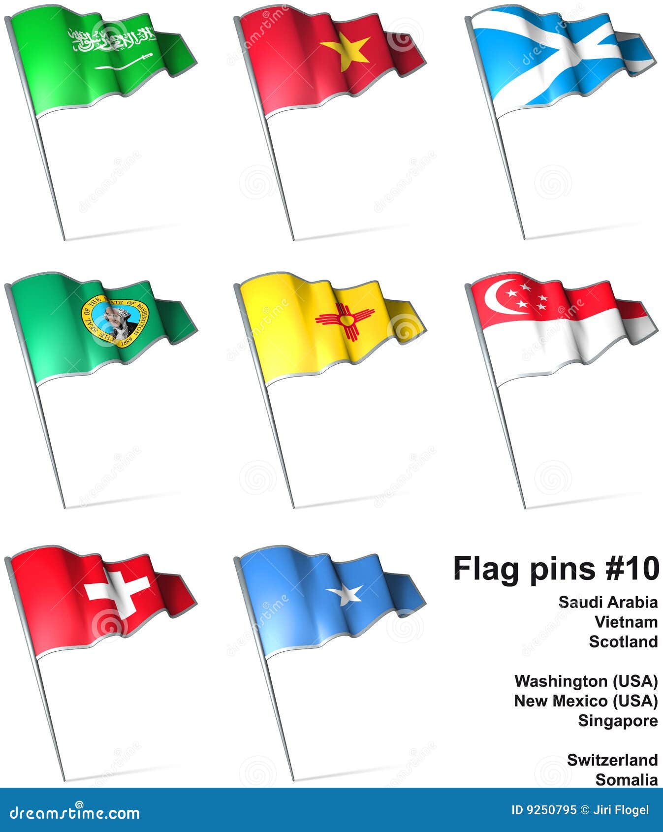 Flag pins #10 stock illustration. Illustration of board - 9250795